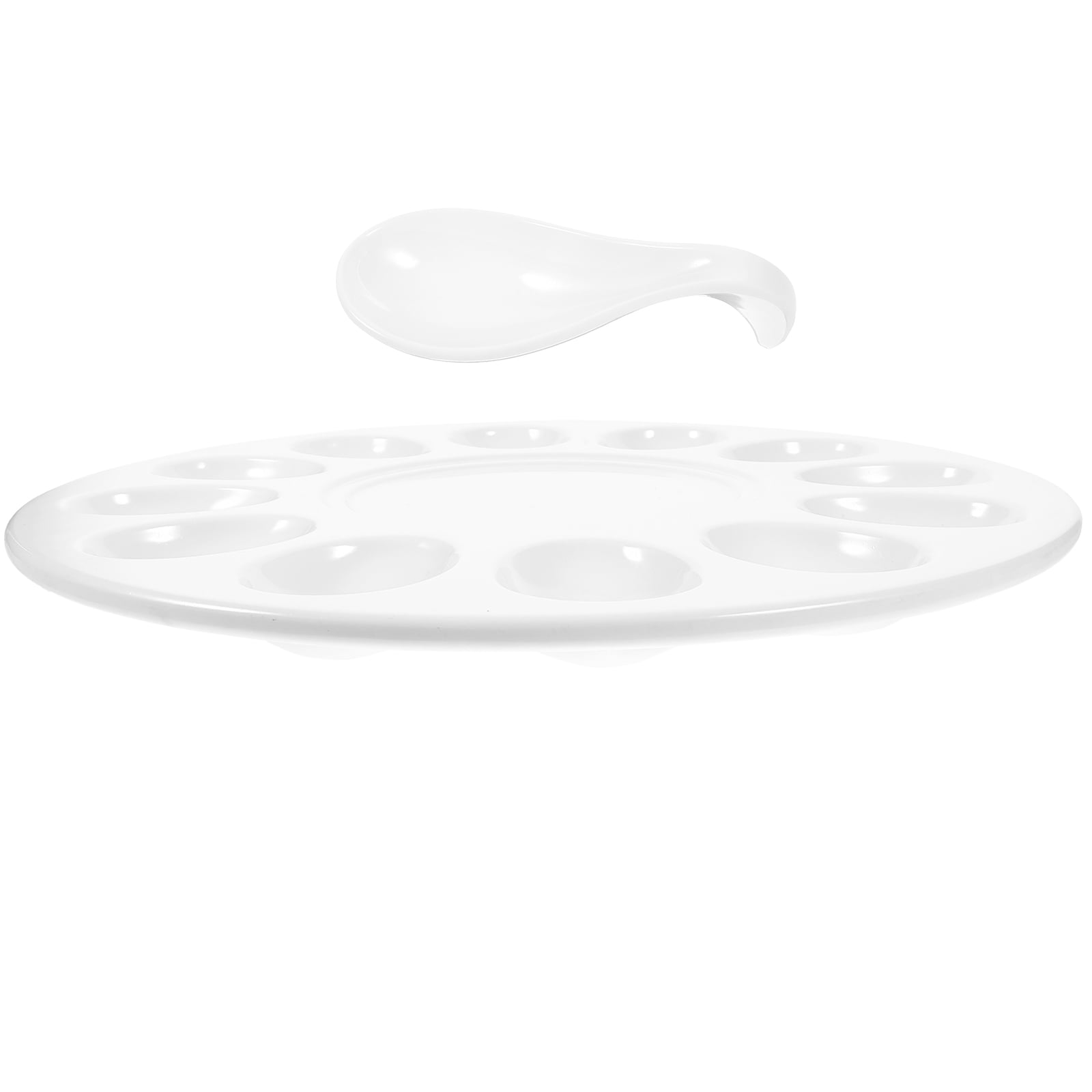 MLINS Shrimp Slider Tray Platter Plate Cookie Serving Utensils White ...