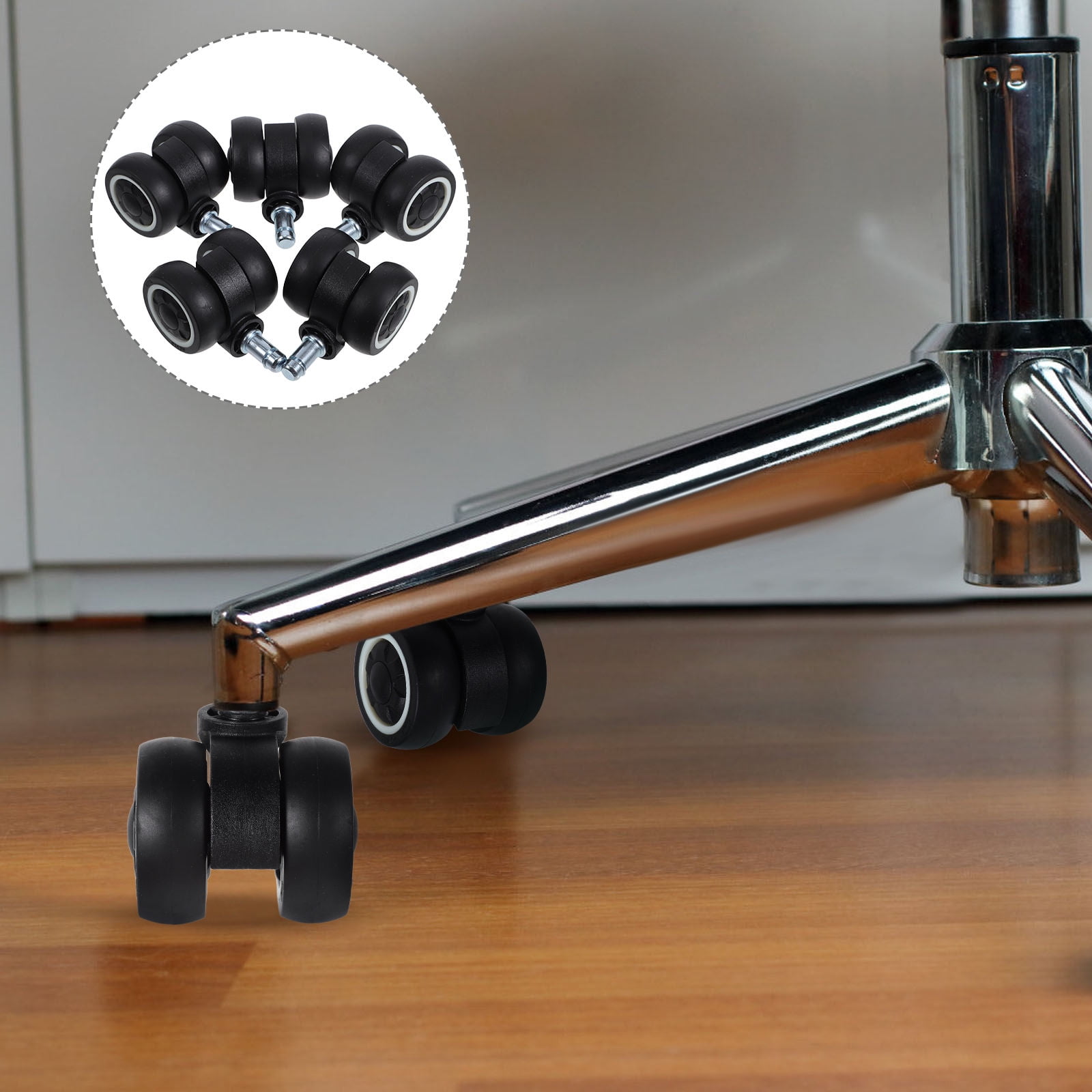 MLINS Silent and Metal Caster Wheels for Furniture with 360Degree ...