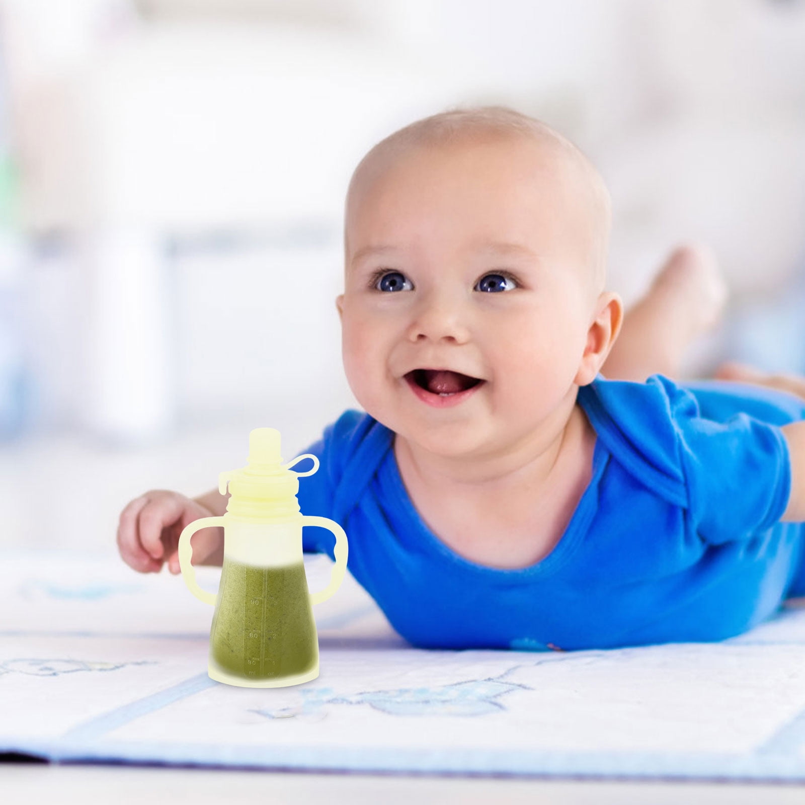 MLINS Silicone Baby Food Pouches For Toddlers Refillable Squeeze Pouch ...