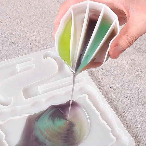 MLINS Silicone Crystal Epoxy Mixing Cups with Dividers for DIY Painting ...