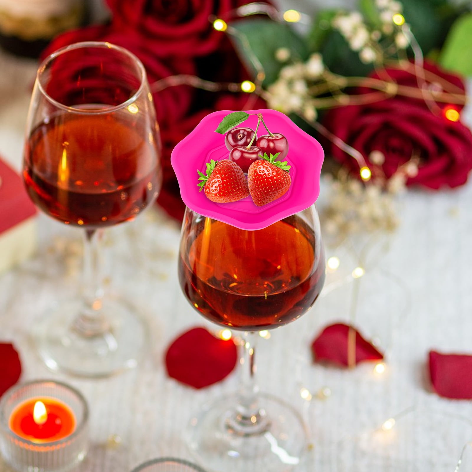 MLINS Silicone Wine Glass Topper Snack Tray Wine Glass Charcuterie ...