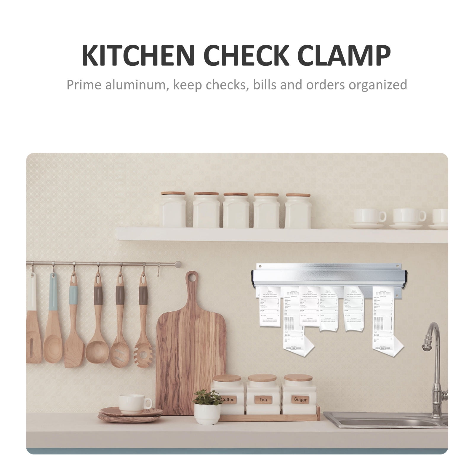 MLINS Silver Aluminum Alloy Ticket Holder for Restaurant Decor Sleek ...