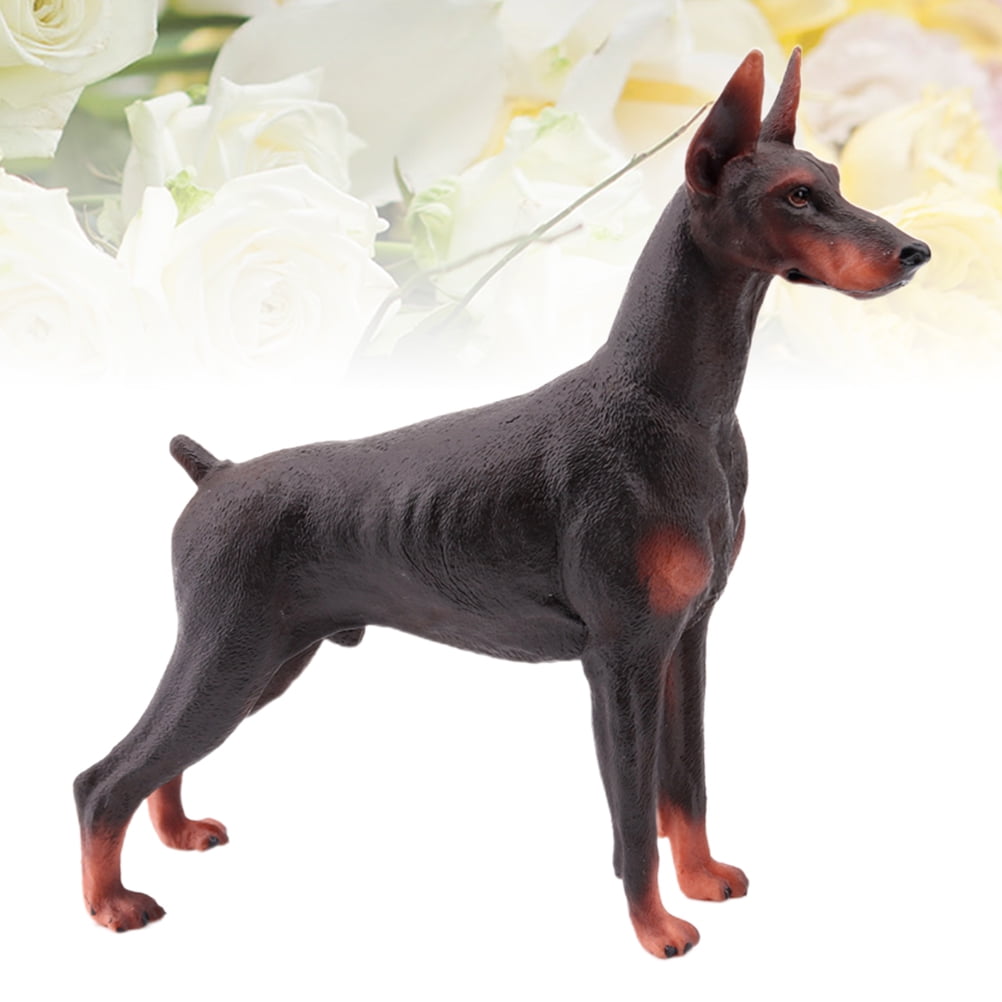MLINS Simulated Doberman Pinscher Sculptures & Figurine Lifelike Dog ...