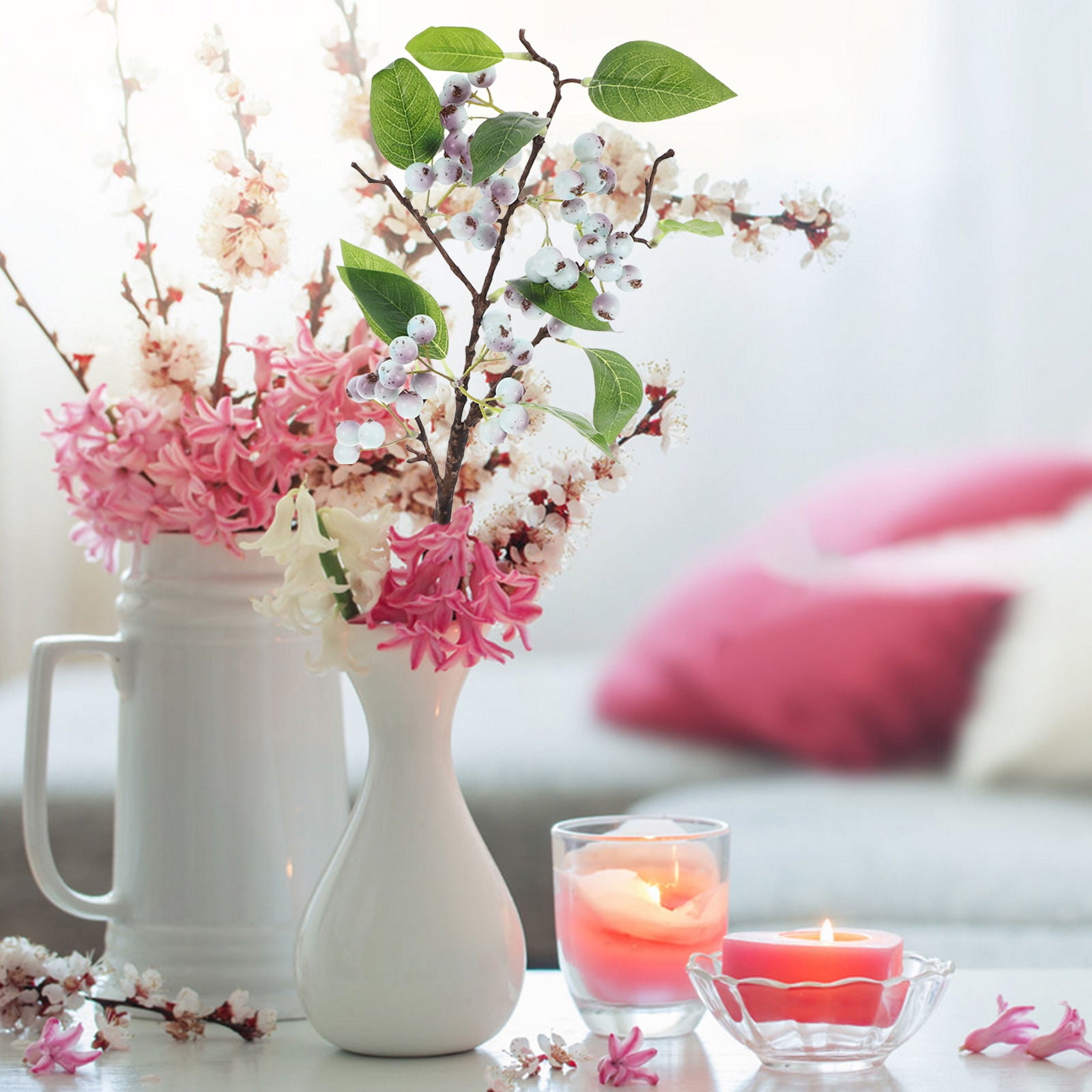 MLINS Simulation Berry Branch Pick Realistic Fake Branch Stem Realistic ...