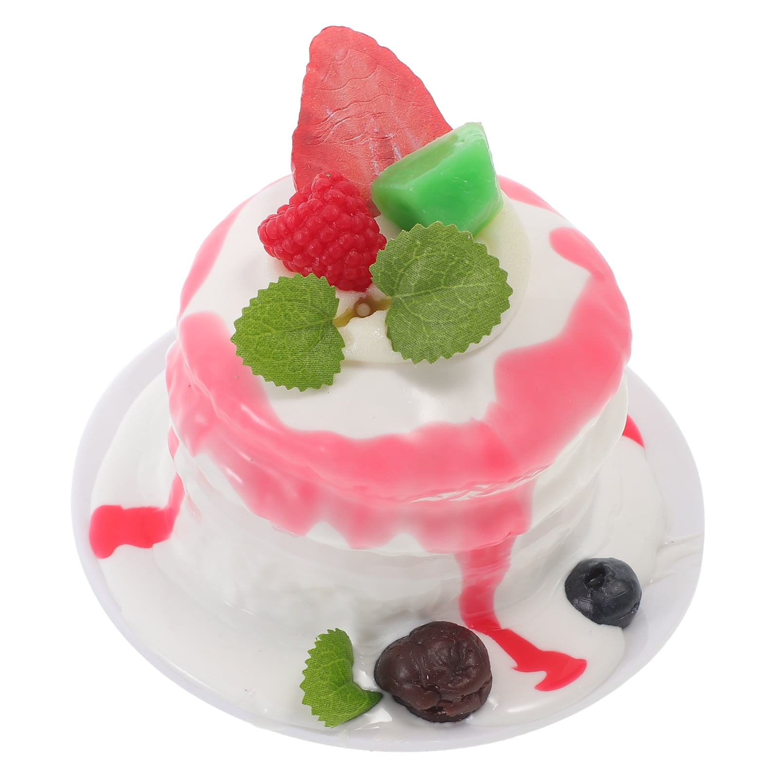 DINHEAROM Artificial Cake Model Red PU 1Pack - Walmart.com