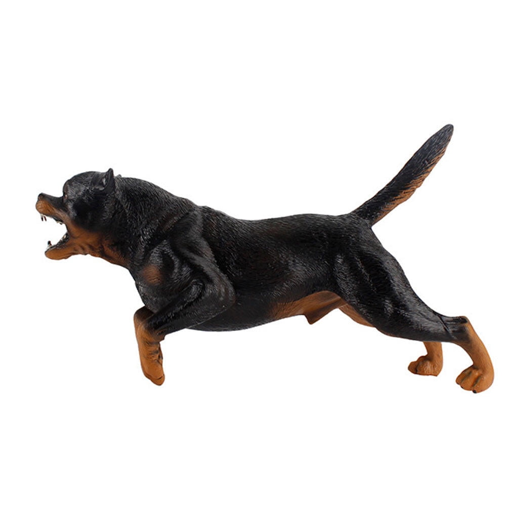 MLINS Adorable Black Plastic Dog Toy for Decor Realistic Simulation ...