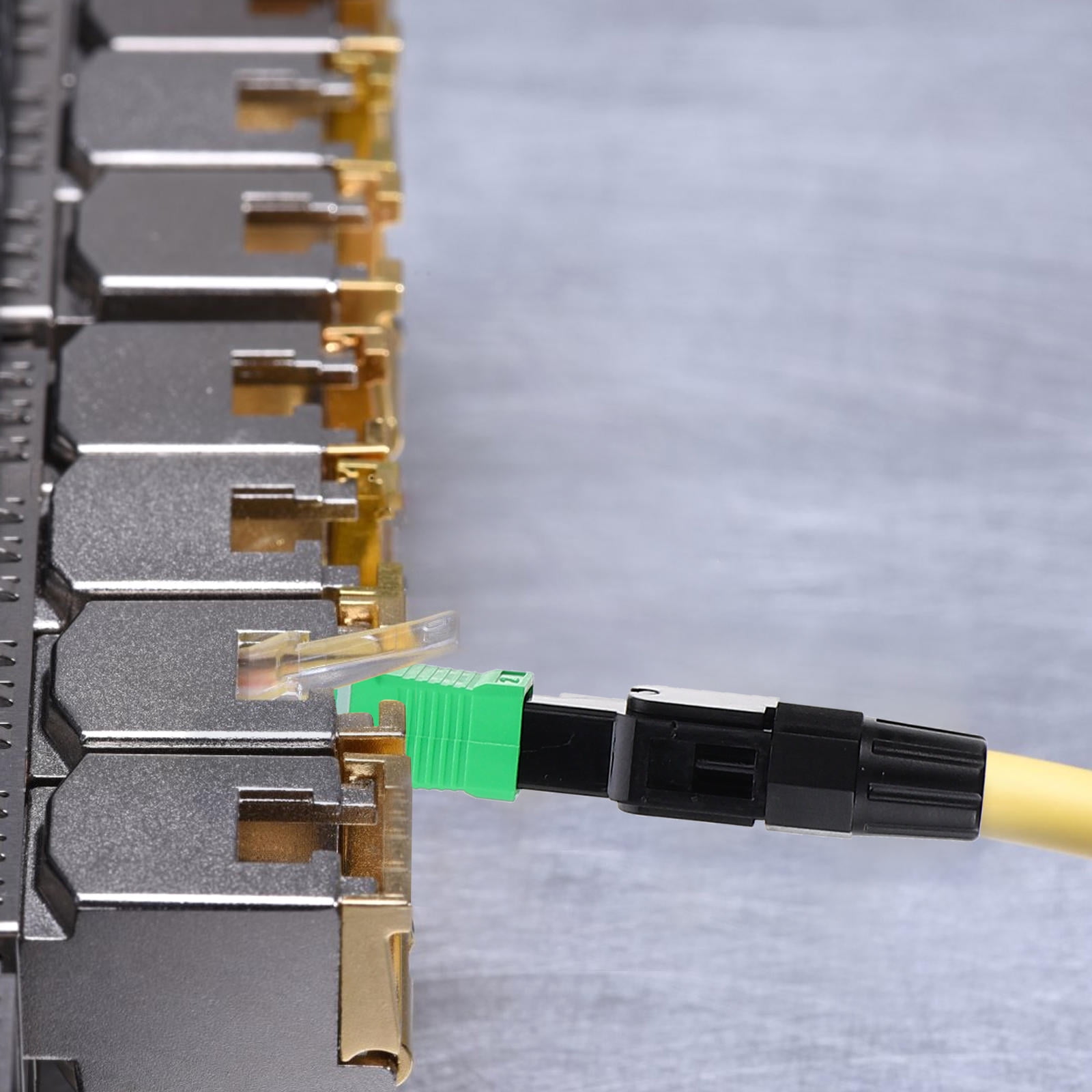 MLINS Single Mode Fiber Optic Connector for Network Black Plastic Easy ...