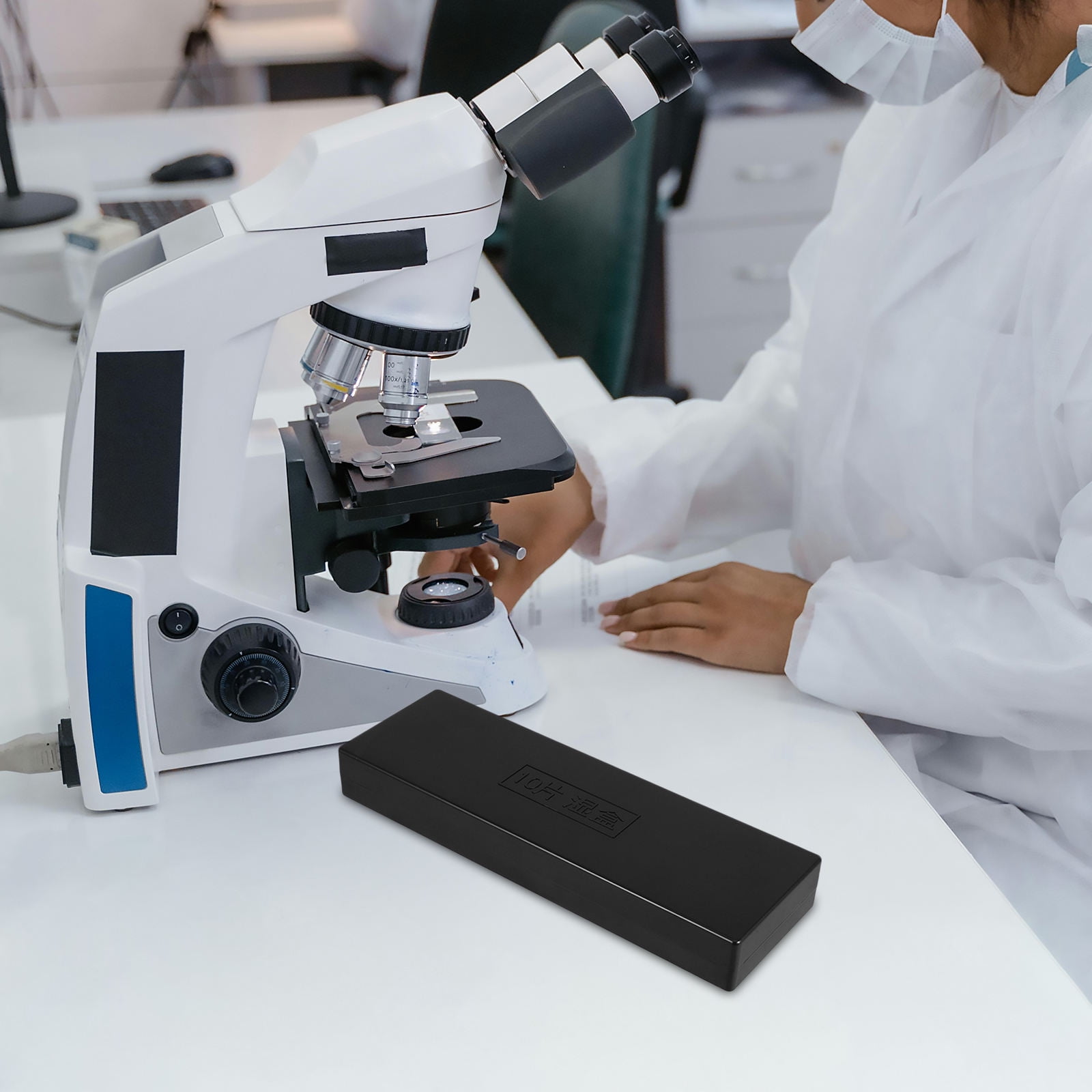 MLINS Slide Humidifying Box Transparent Microscope Slide Case for ...