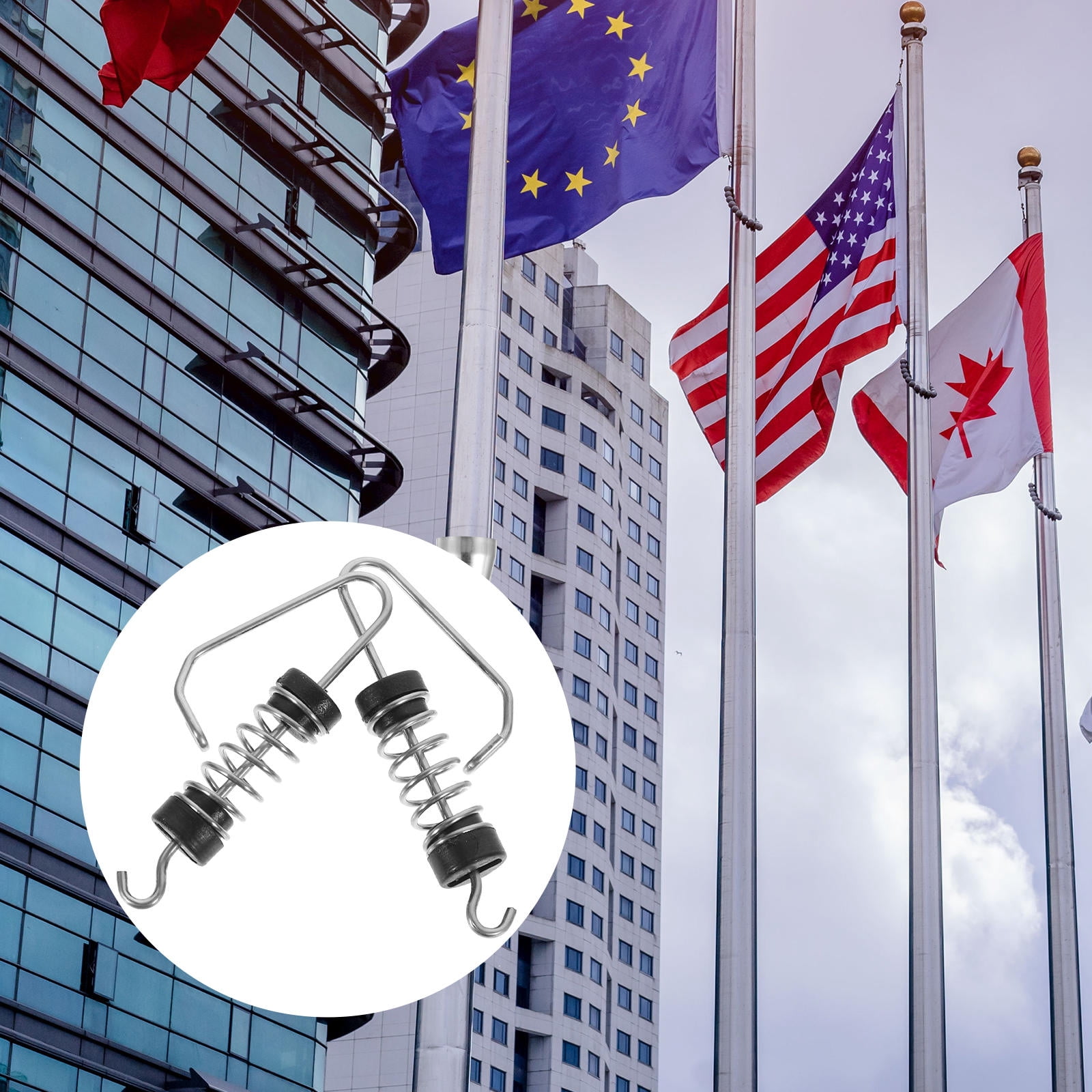MLINS Small Flag Holders Clips Marine Flagpole Clip 2.5x1x6.5cm ...
