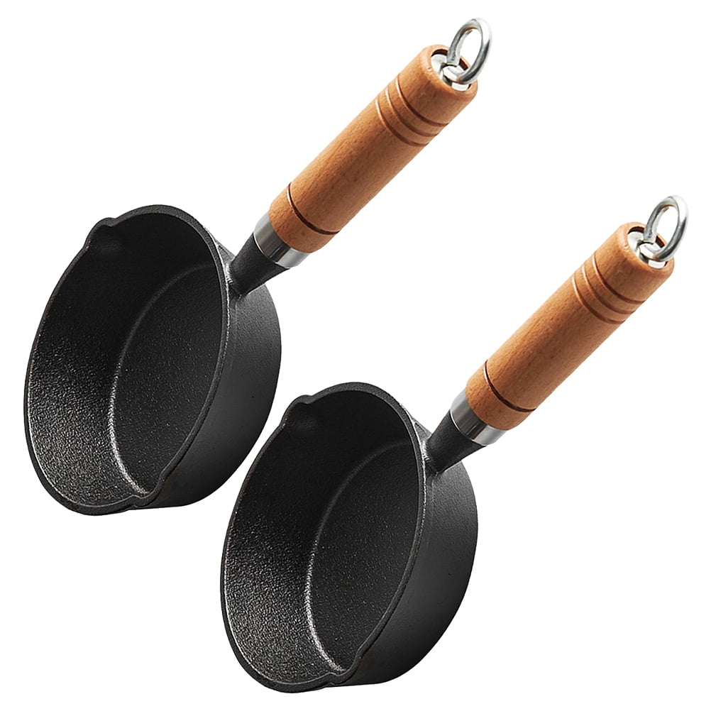 MLINS Small Melting Pot for Butter Cheese Chocolate with Cast Iron and ...