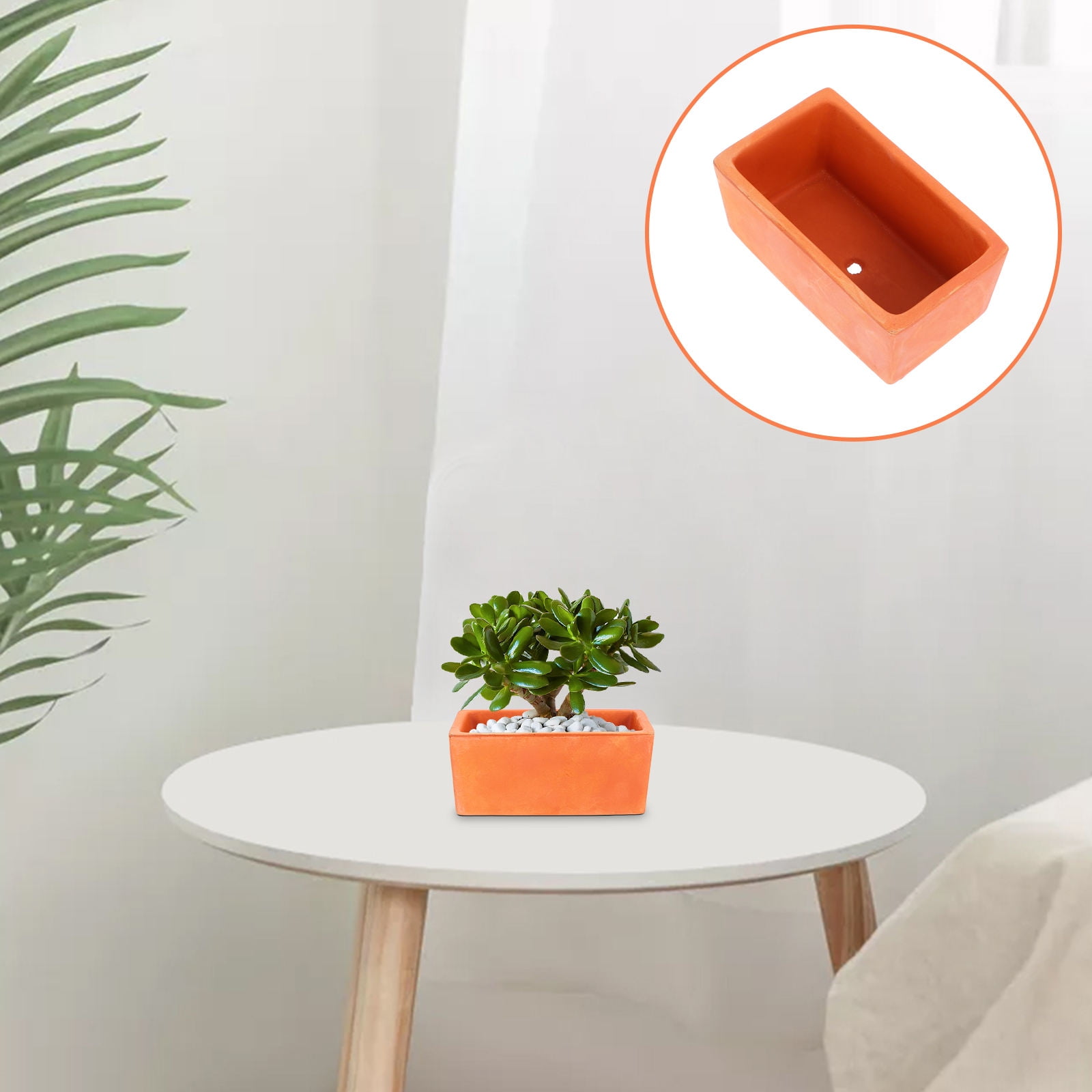 MLINS Small Red Terracotta Rectangular Planter DIY Garden Flower ...