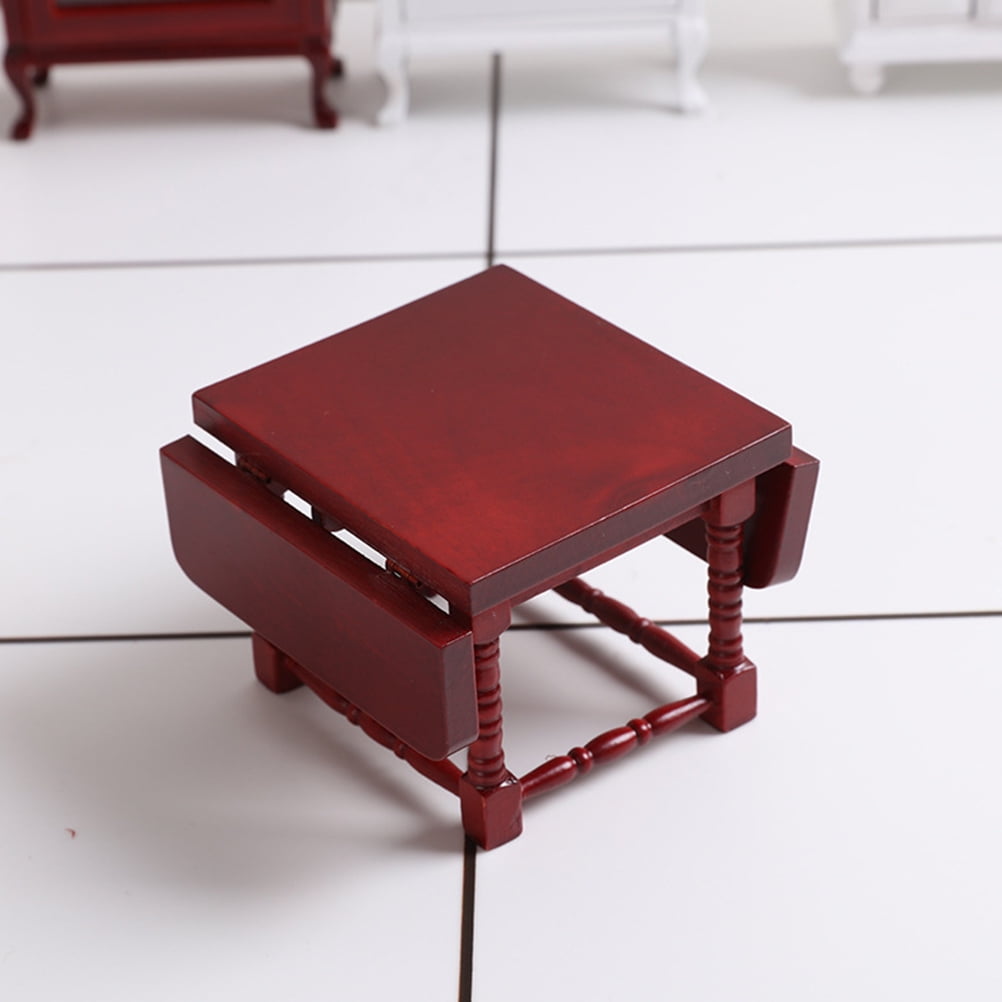 MLINS Small Table Dining Tables Handmade Model Child 12.3X7.8CM Brown ...