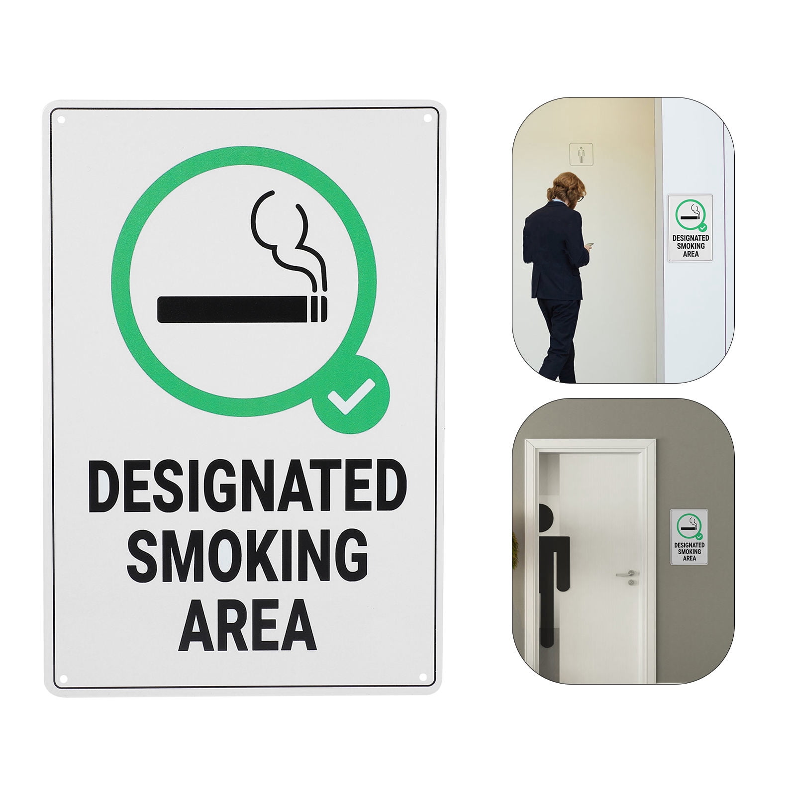 MLINS Smoking Area Signboard Made of Iron Material for Decor 7 Inch ...