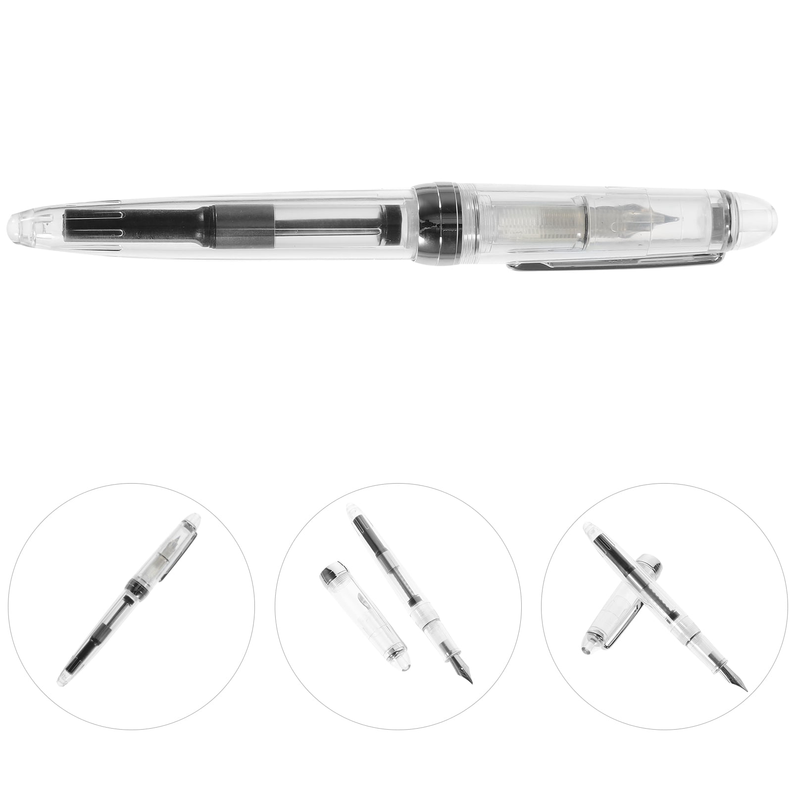 MLINS Smooth Writing Pen Clear Fountain Pen Ink Absorber Writing Pen ...