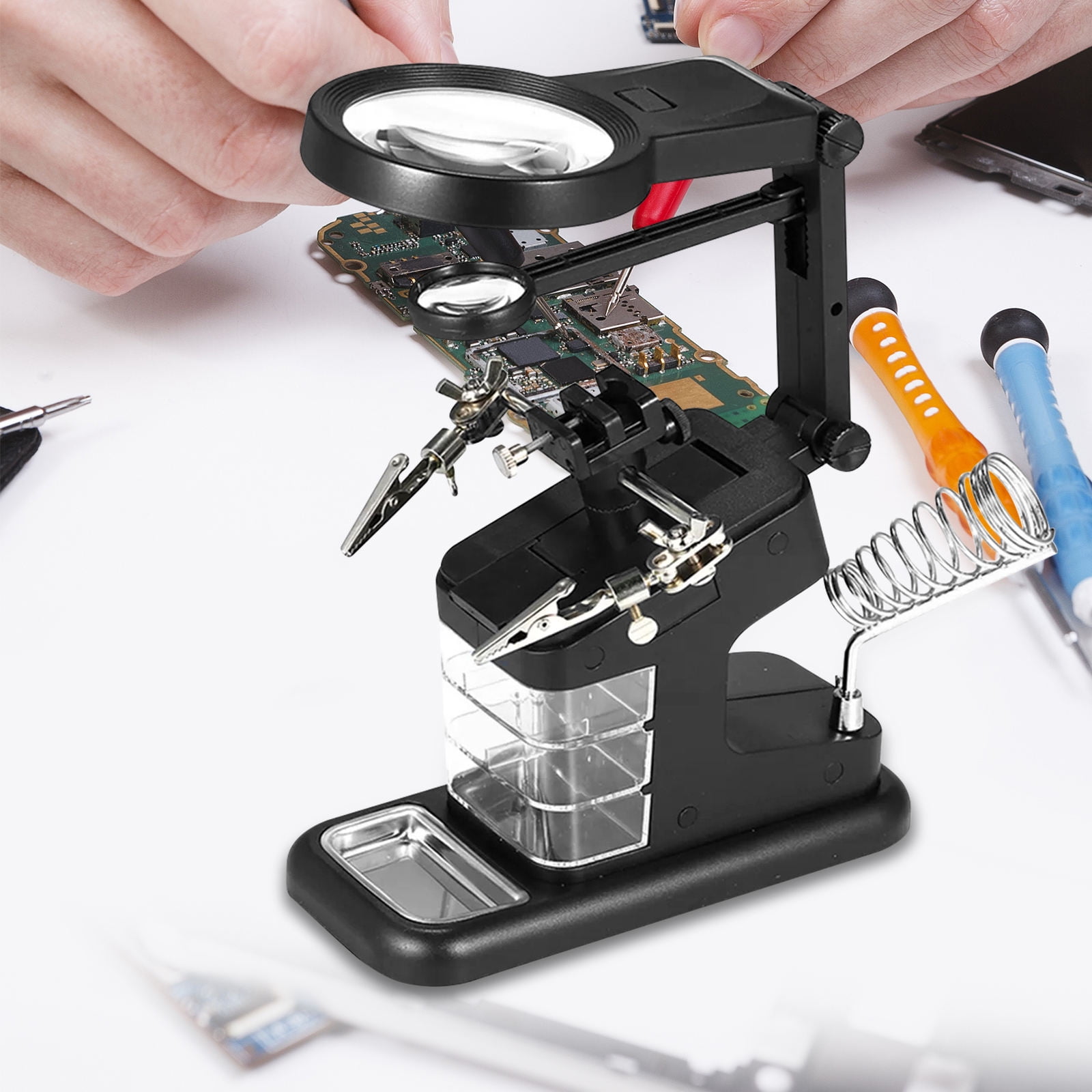 MLINS Soldering Station Welding Magnifier Lamp Electronic Repair Third ...