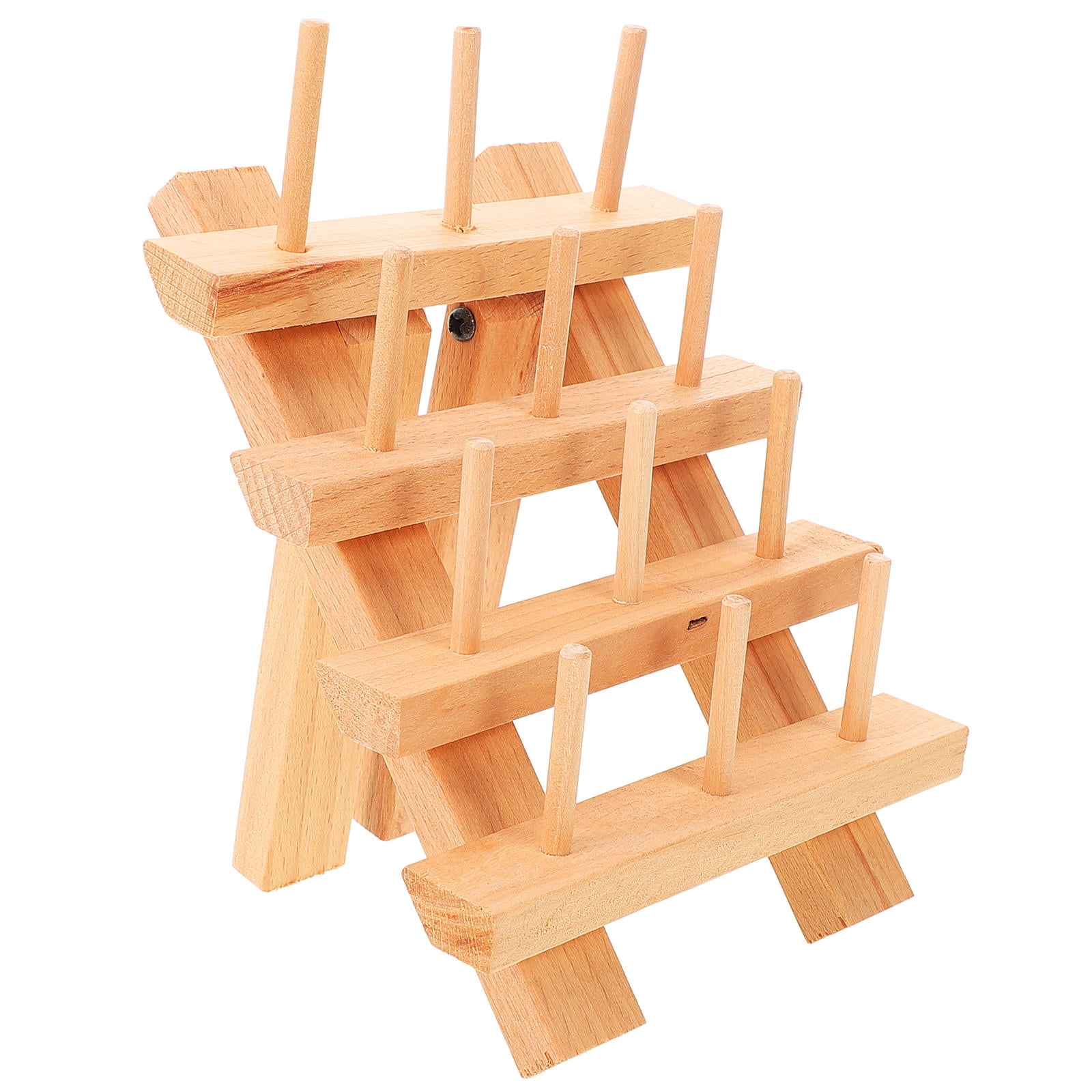 MLINS Spool Wooden Frame Machine Embroidery Round Thread Holder Travel ...