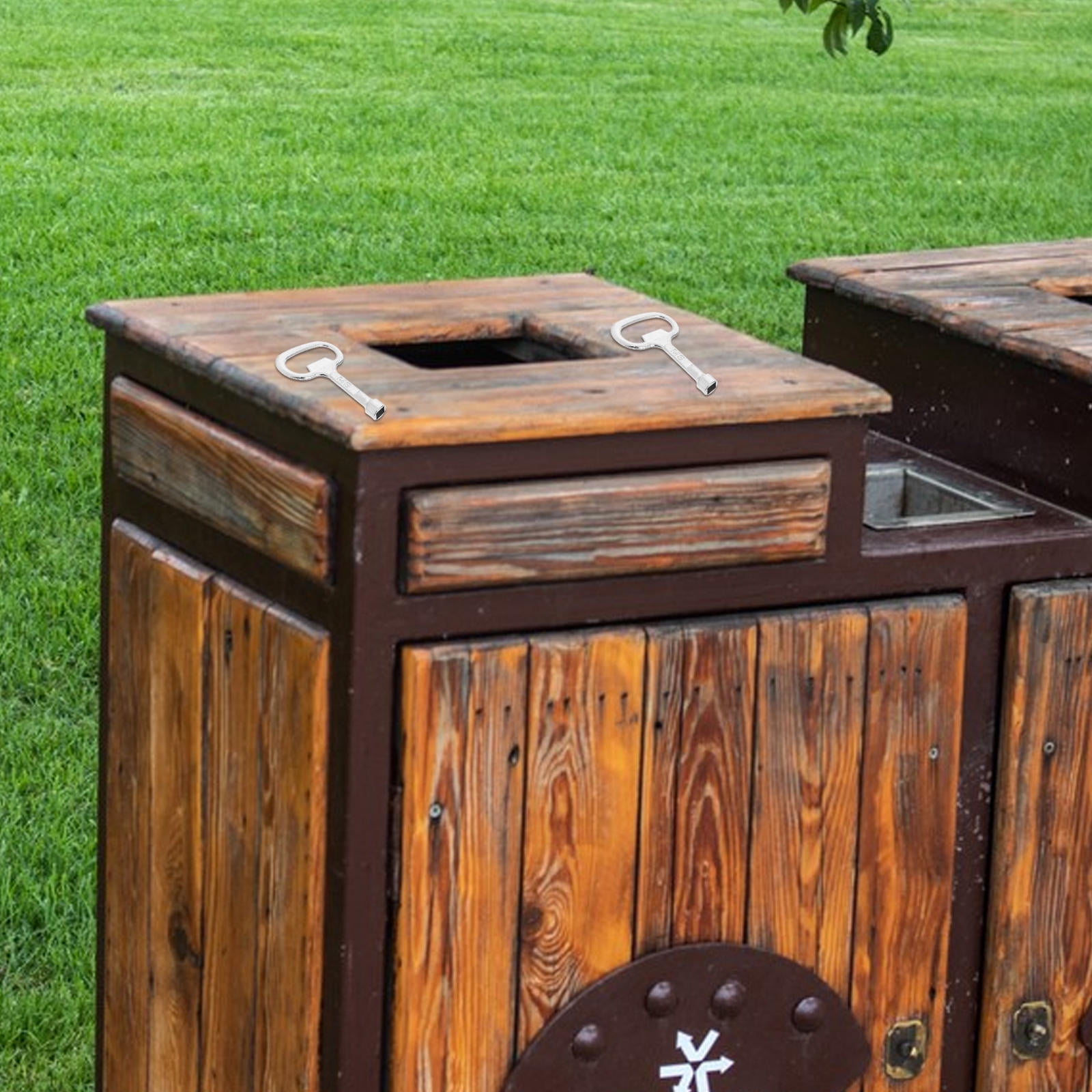 MLINS Square Keys For Trash Can 6pcs Metal Key For Community Bin And ...