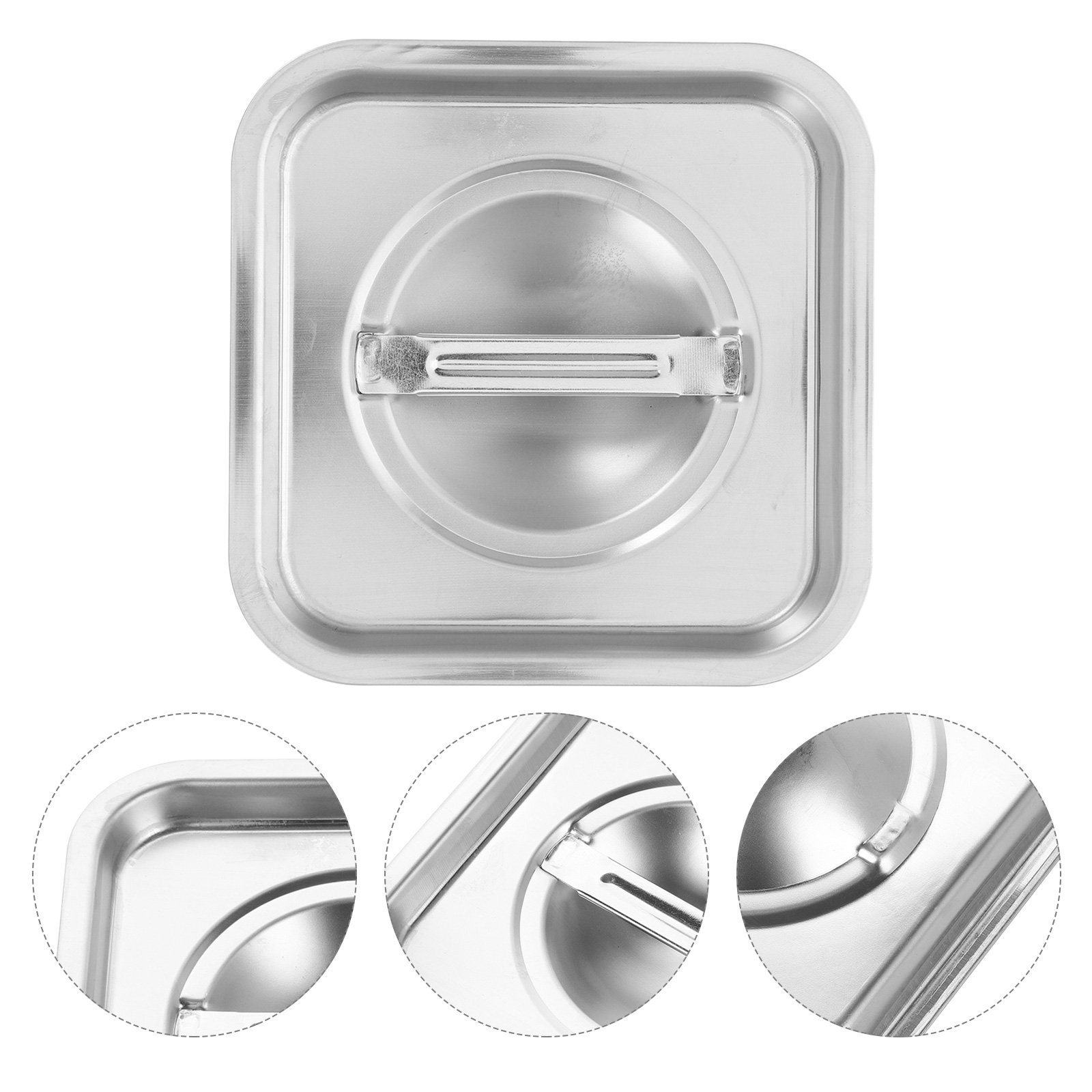MLINS Square Replacement Seasoning Pot Lid Cover Household Stainless ...