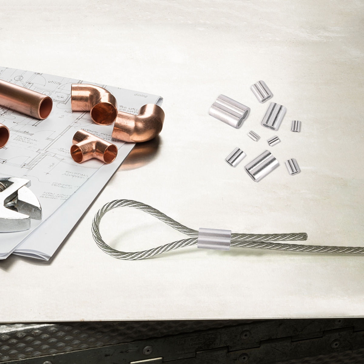 MLINS Stainless Steel Cable Clamps for Wire Rope Joint Loop with Double ...