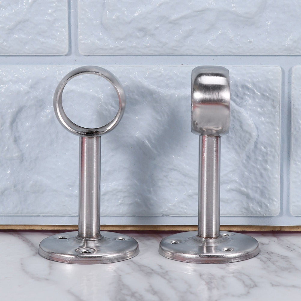 MLINS Stainless Steel Closet Rod Support Bracket for Home Silver ...