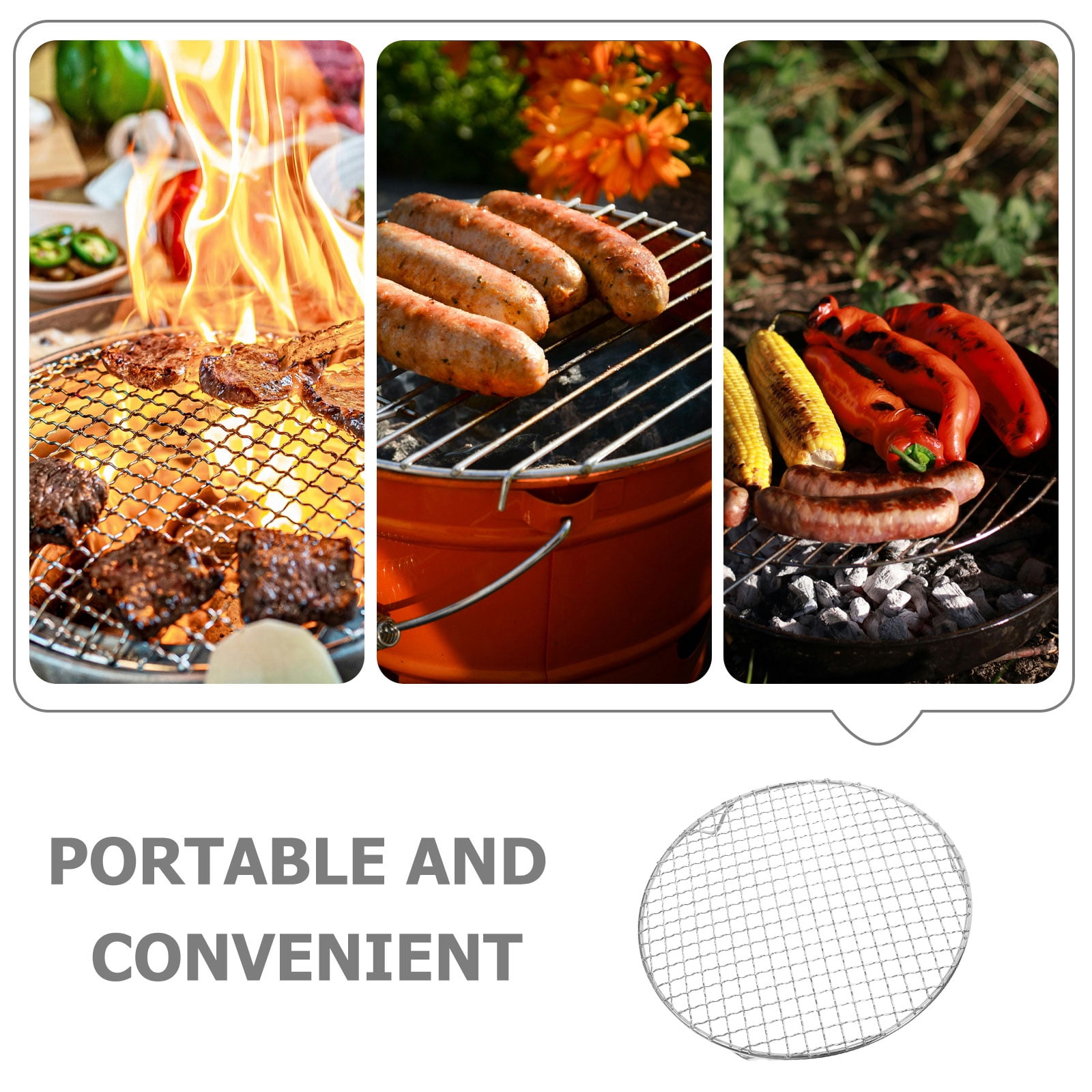 MLINS Round Cooling Rack with Legs 1 Set Stainless Steel Baking and ...