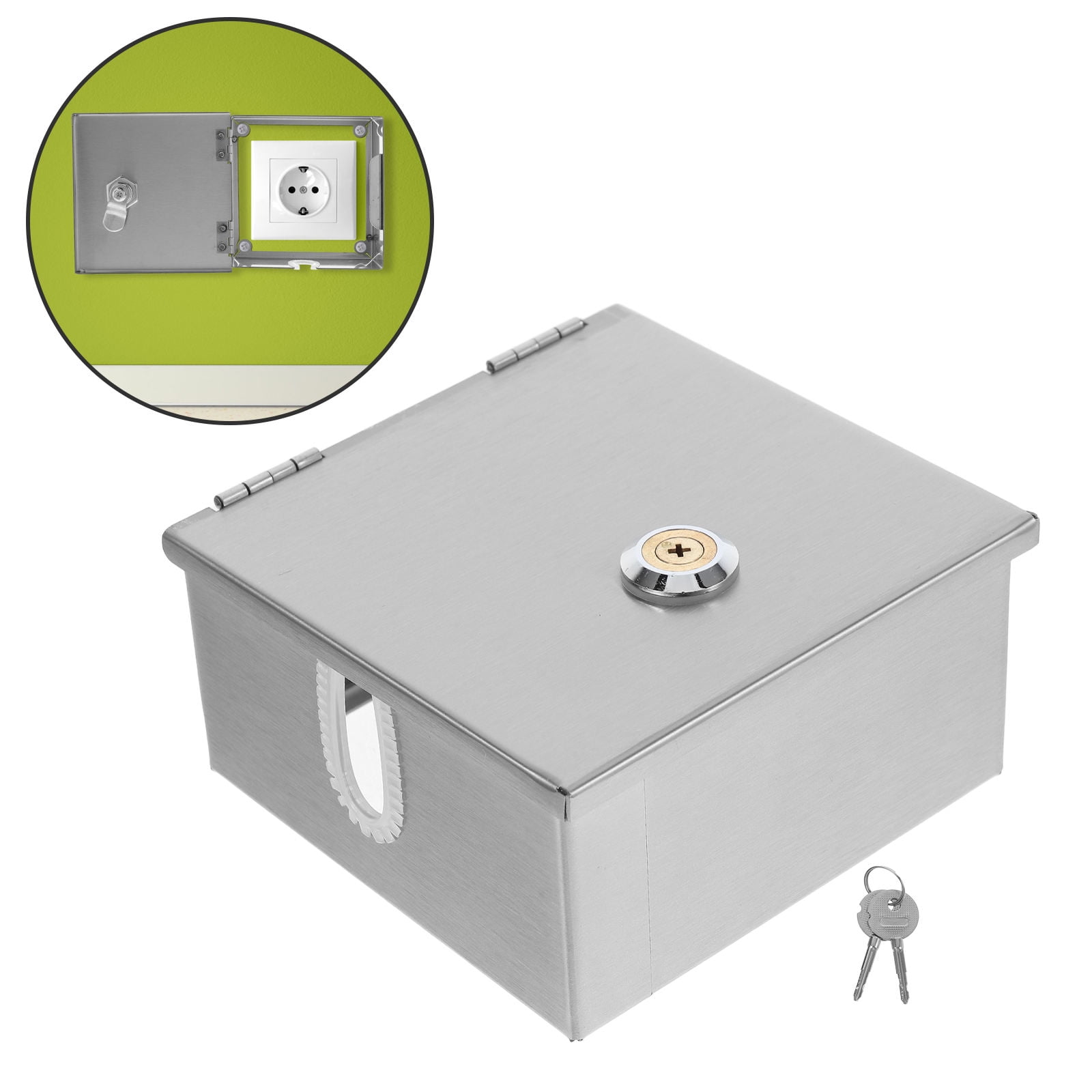 MLINS Stainless Steel Electrical Box Weatherproof Outlet Protector ...