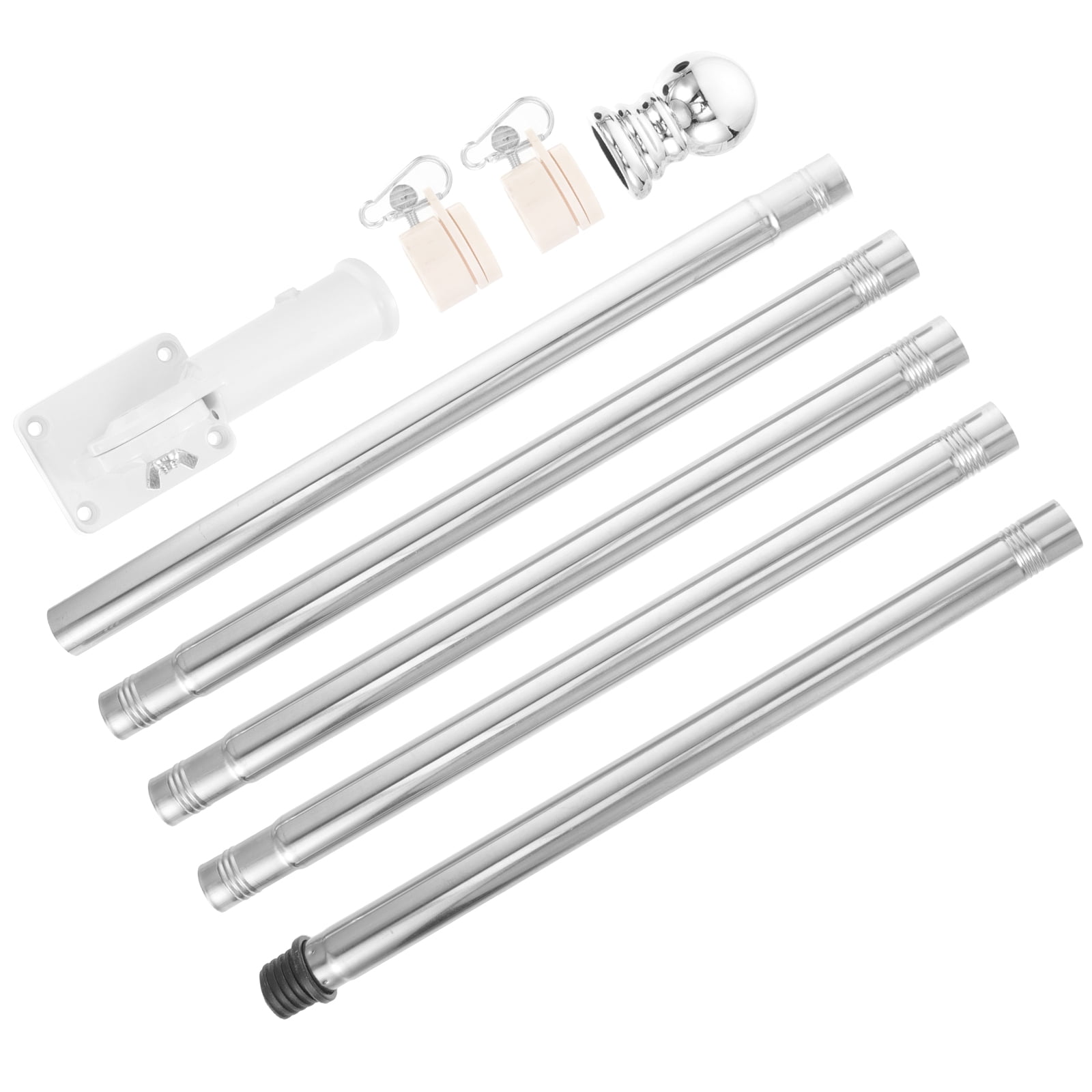 MLINS Stainless Steel Flagpole Set Kits Camping with Ground Stake ...