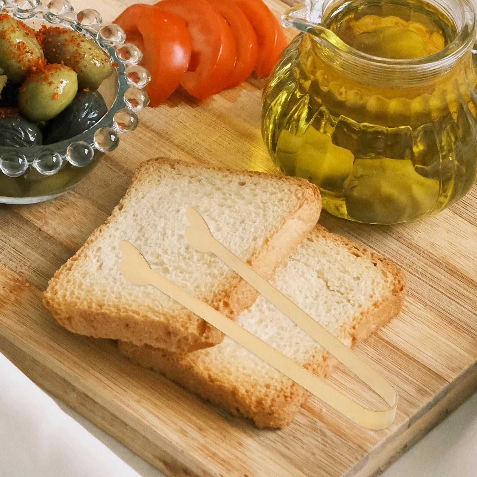 MLINS Stainless Steel Ice Sugar Tong Serving Tong Small Food Tong for ...