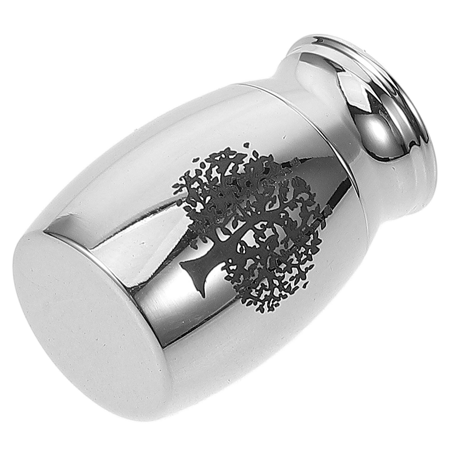 Stainless Steel Pet Urn for Home Silver Color Simple Design with Tight ...