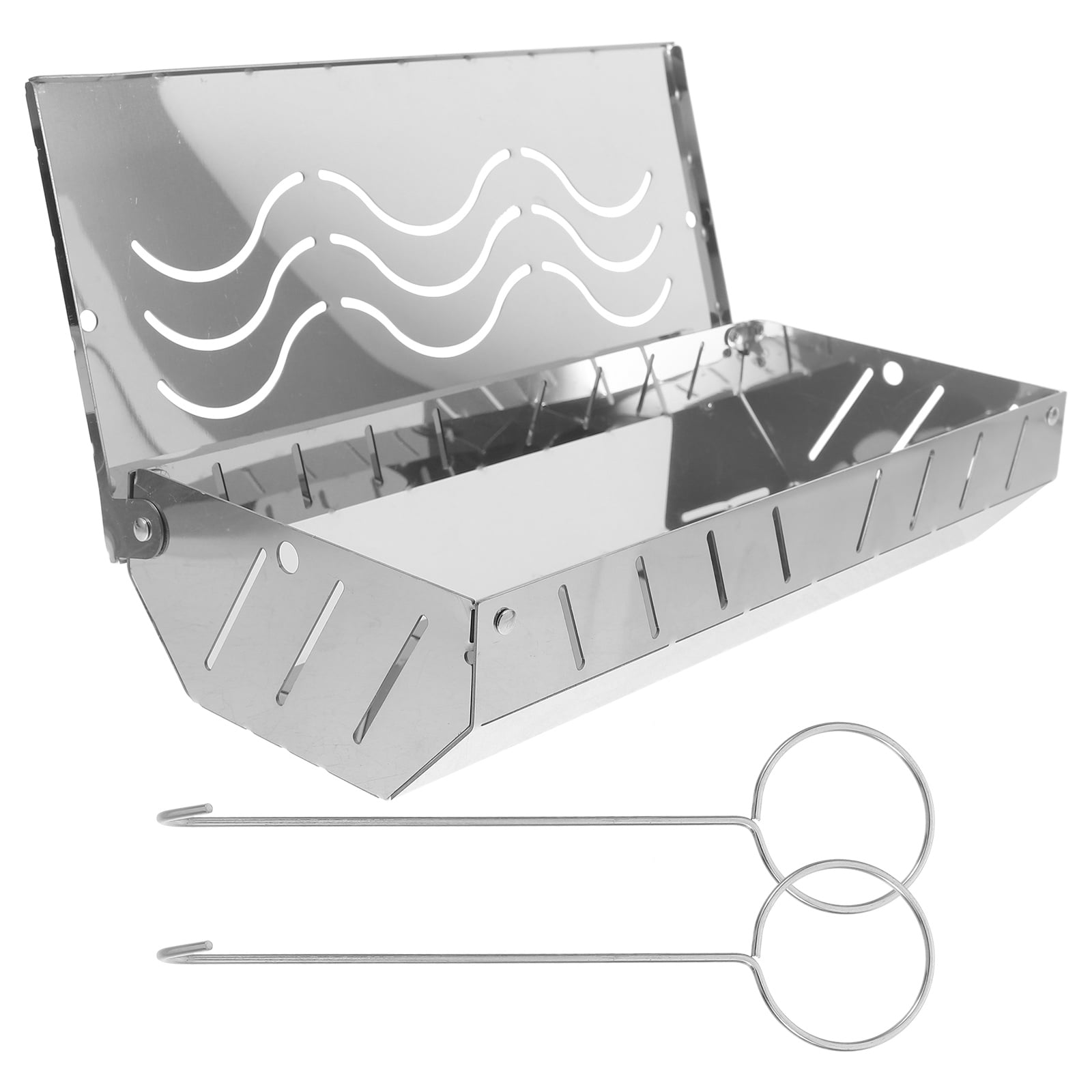 MLINS Stainless Steel Smoking Box for BBQ Grills with Lid Adds Smoky ...