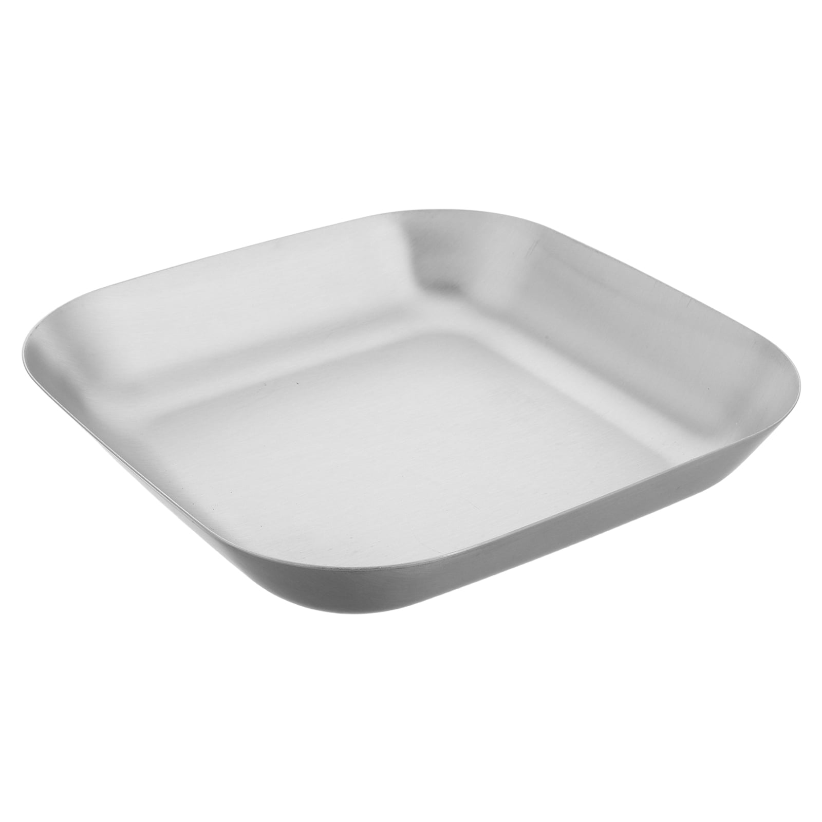 MLINS Stainless Steel Square Plate for BBQ Outdoor Camping Serving Dish ...