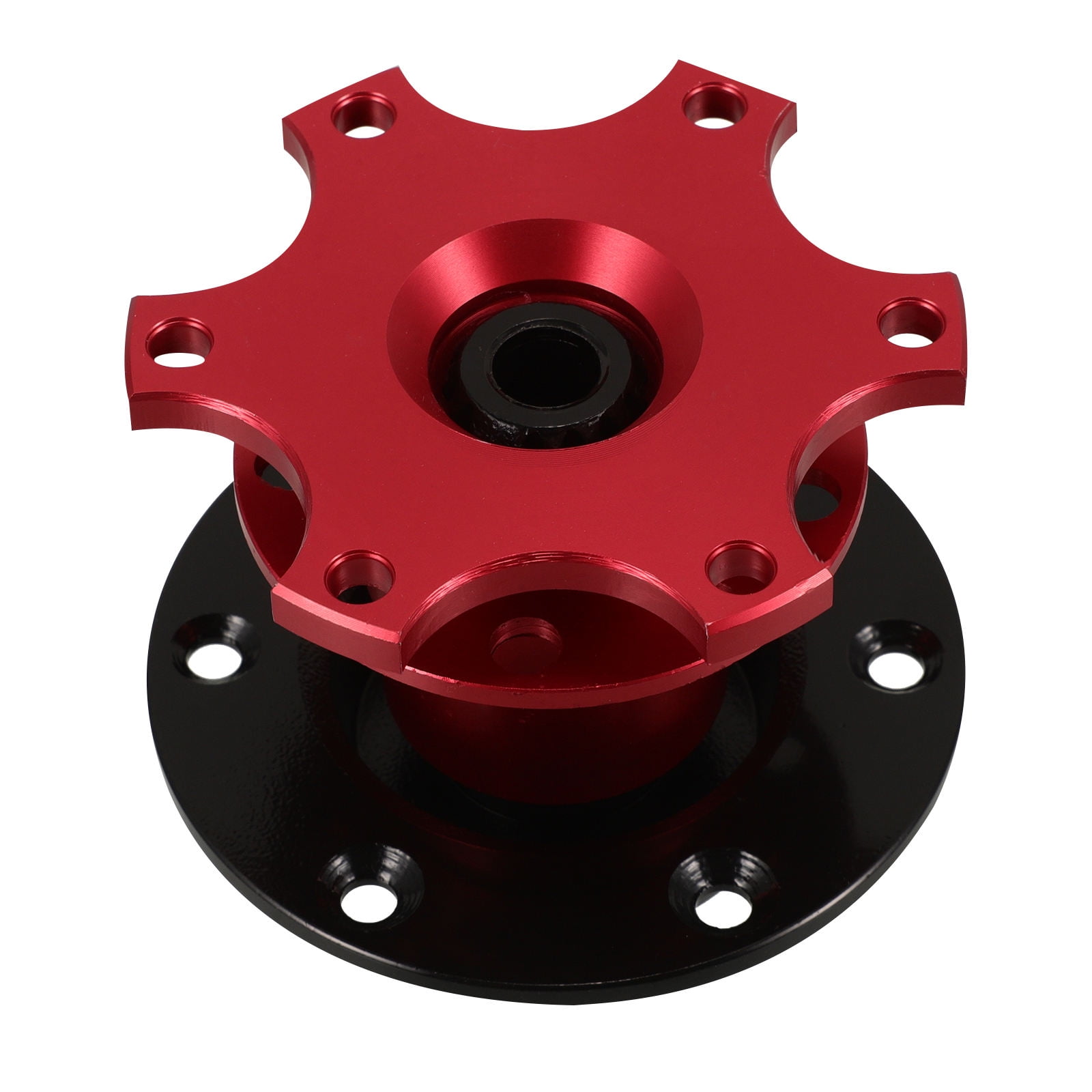 FELTECHELECTR Aluminum Alloy Steering Wheel Hub Adapter Red 1Pack 3.3X3 ...