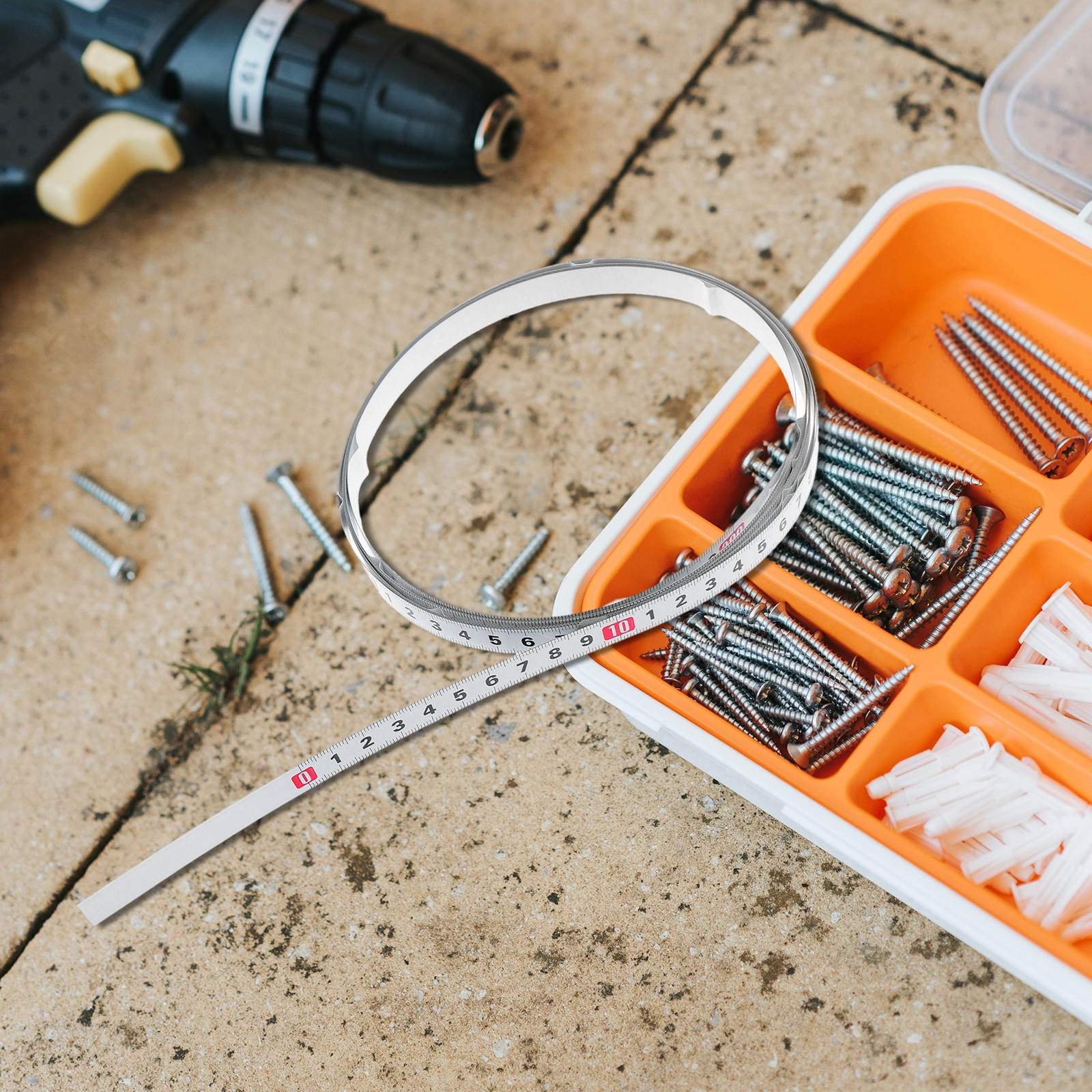 MLINS Sticky Measuring Tape Carbon Steel Measurement Ruler Adhesive ...