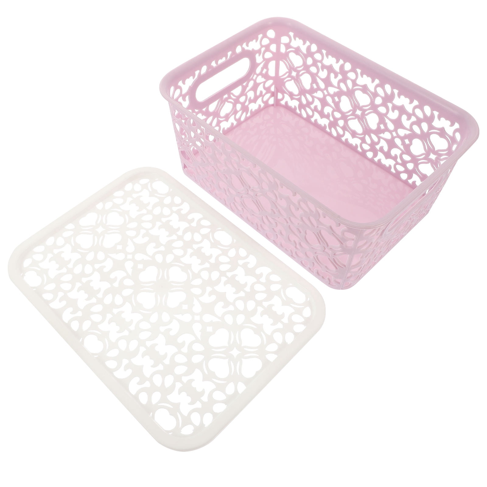 Purple Stackable Storage Box with Lid for Clothes Cosmetics Papers Toys ...