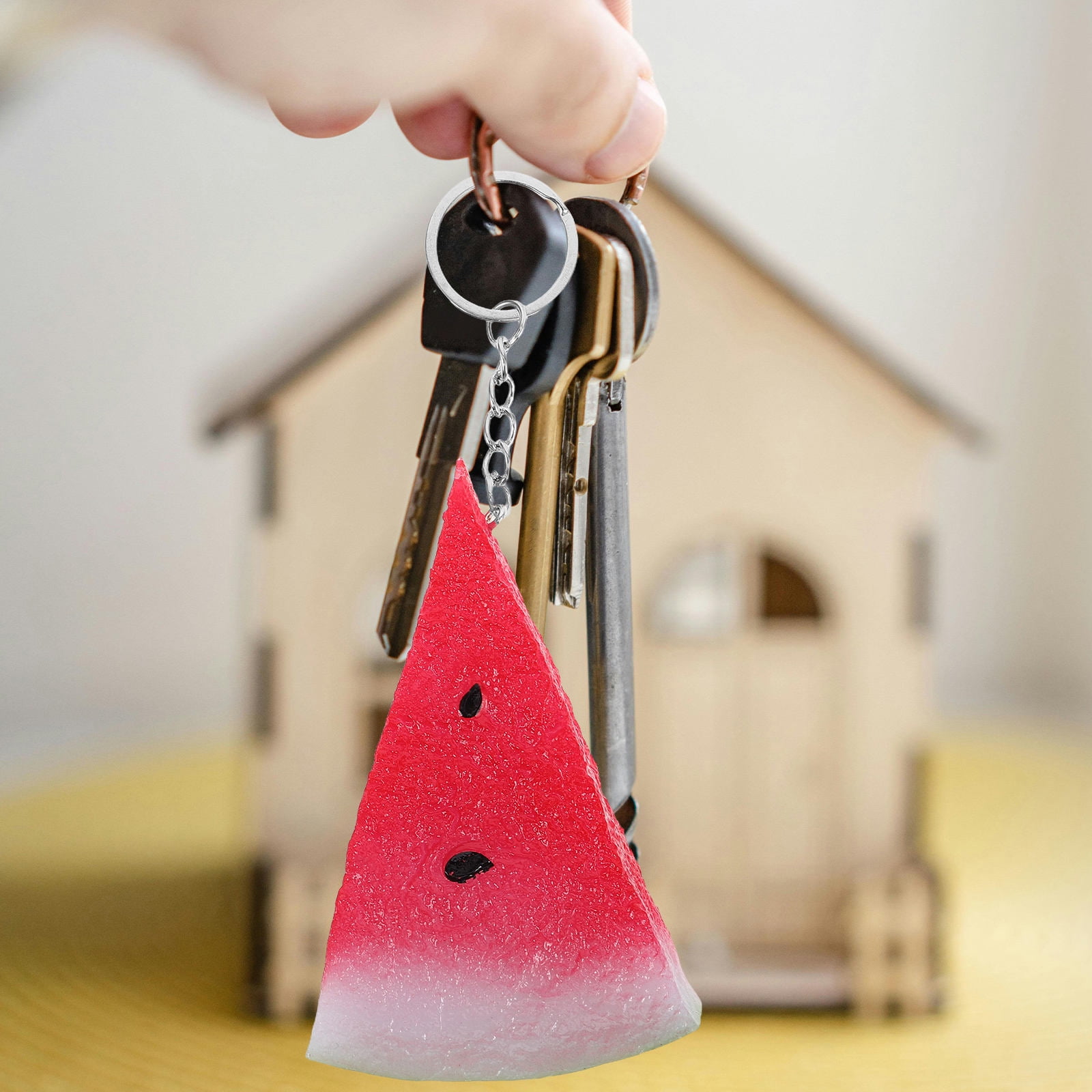 MLINS Summer Watermelon Slice Keychain Fruit Charm For Keys Bags And ...