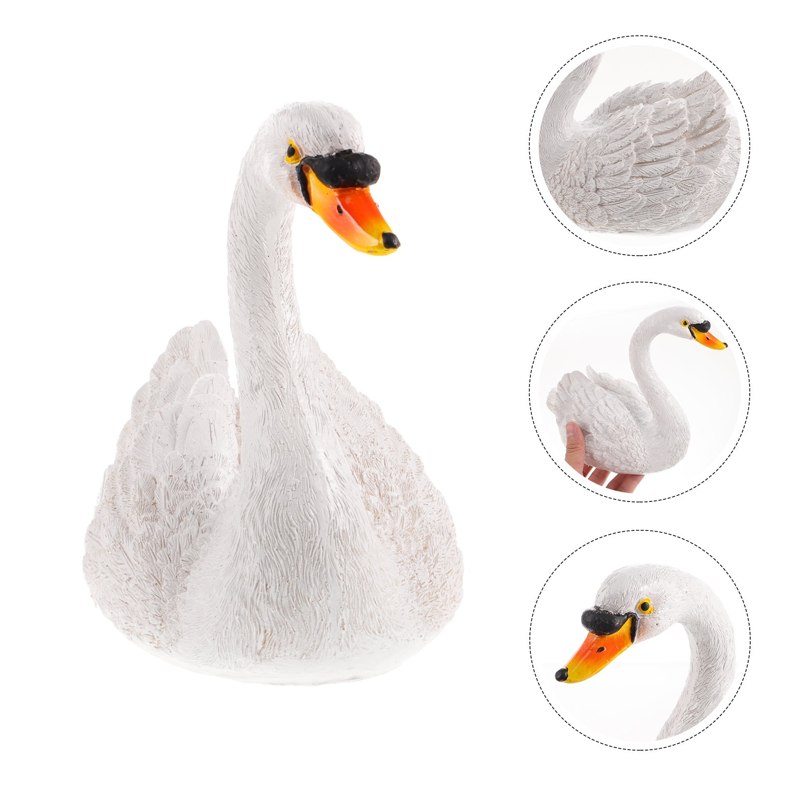 MLINS Swan Figurine Table Centerpiece Wedding Swan Ornament Resin Swan ...
