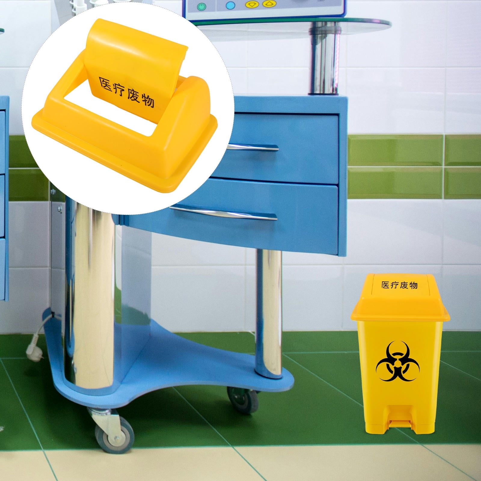 MLINS Swing Top Trash Can Lid Square Garbage Covers Rocking - Walmart.com