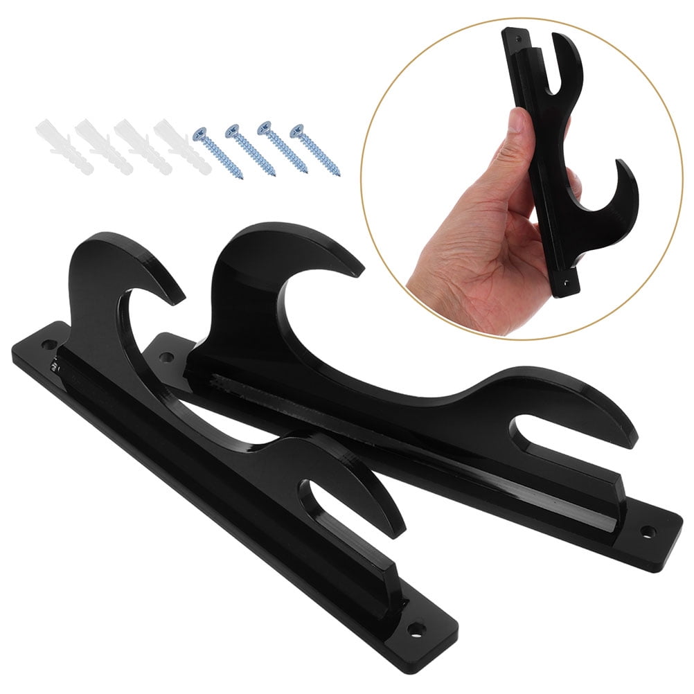 MLINS Sword Wall Mount Display Hooks for All Swords Acrylic Black Durable Stylish TwoLayer 2 ...