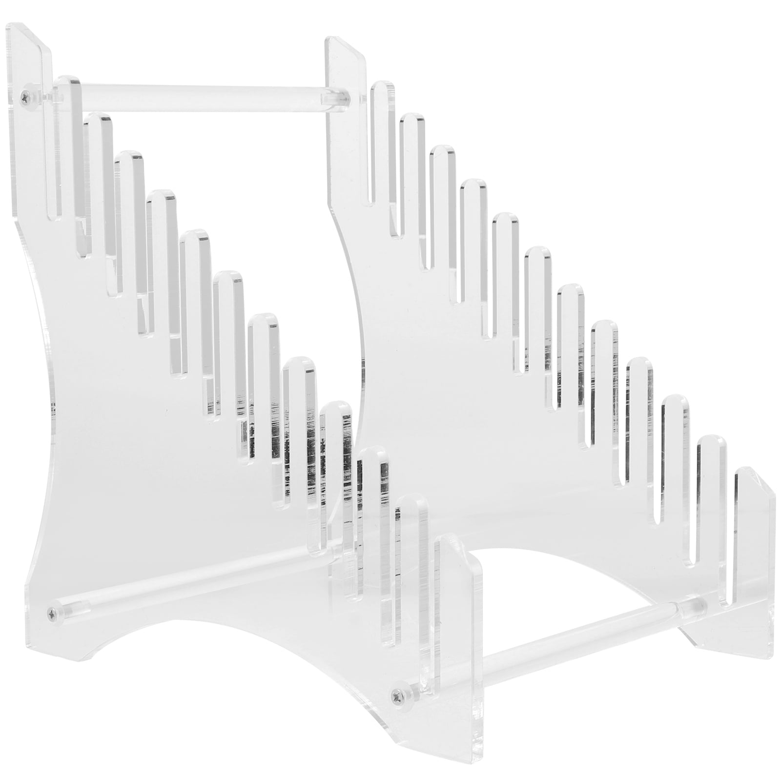 MLINS Tabletop Vinyl Record Shelf Clear Acrylic Display Rack Tiered ...