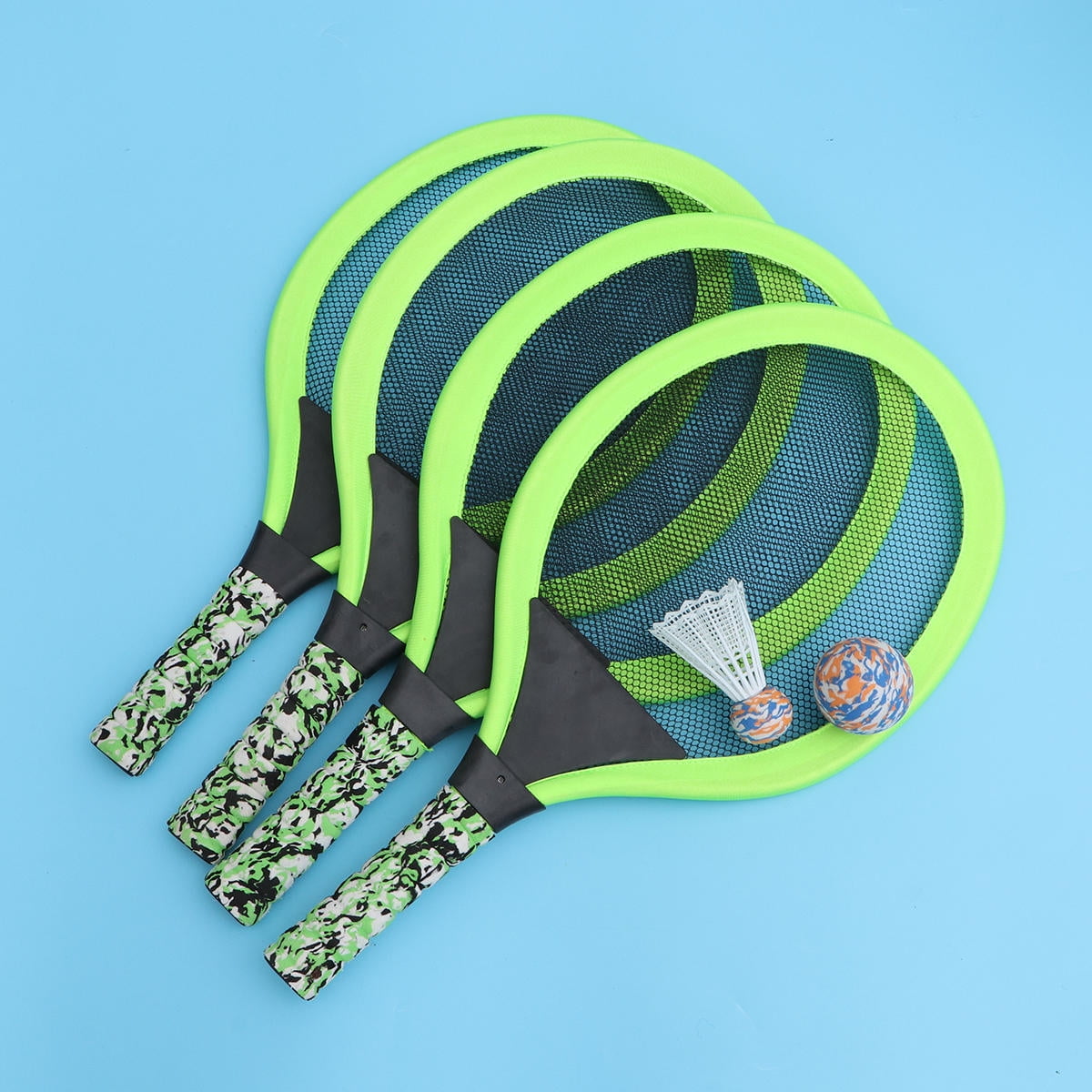 MLINS Tennis Racket Set with 2 Balls for Kids Playing Lightweight EVA ...