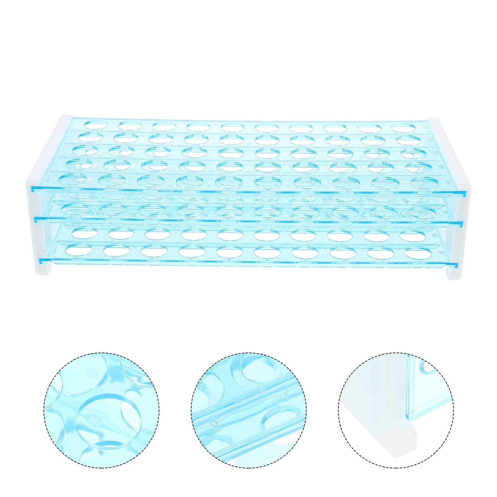 MLINS Test Tube Holder Laboratory 50 Holes Tube Rack Detachable ...