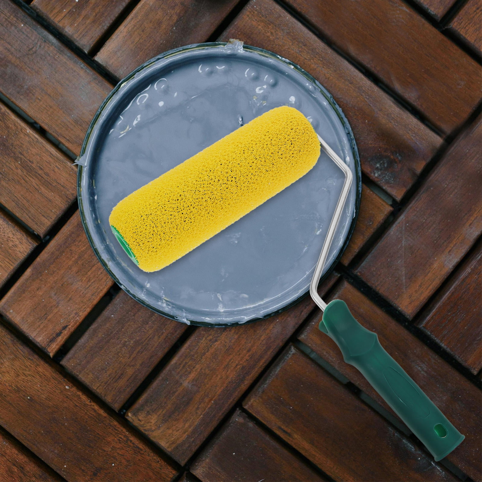 MLINS Textured Paint Roller for Wall Painting Yellow Sponge ABS ...