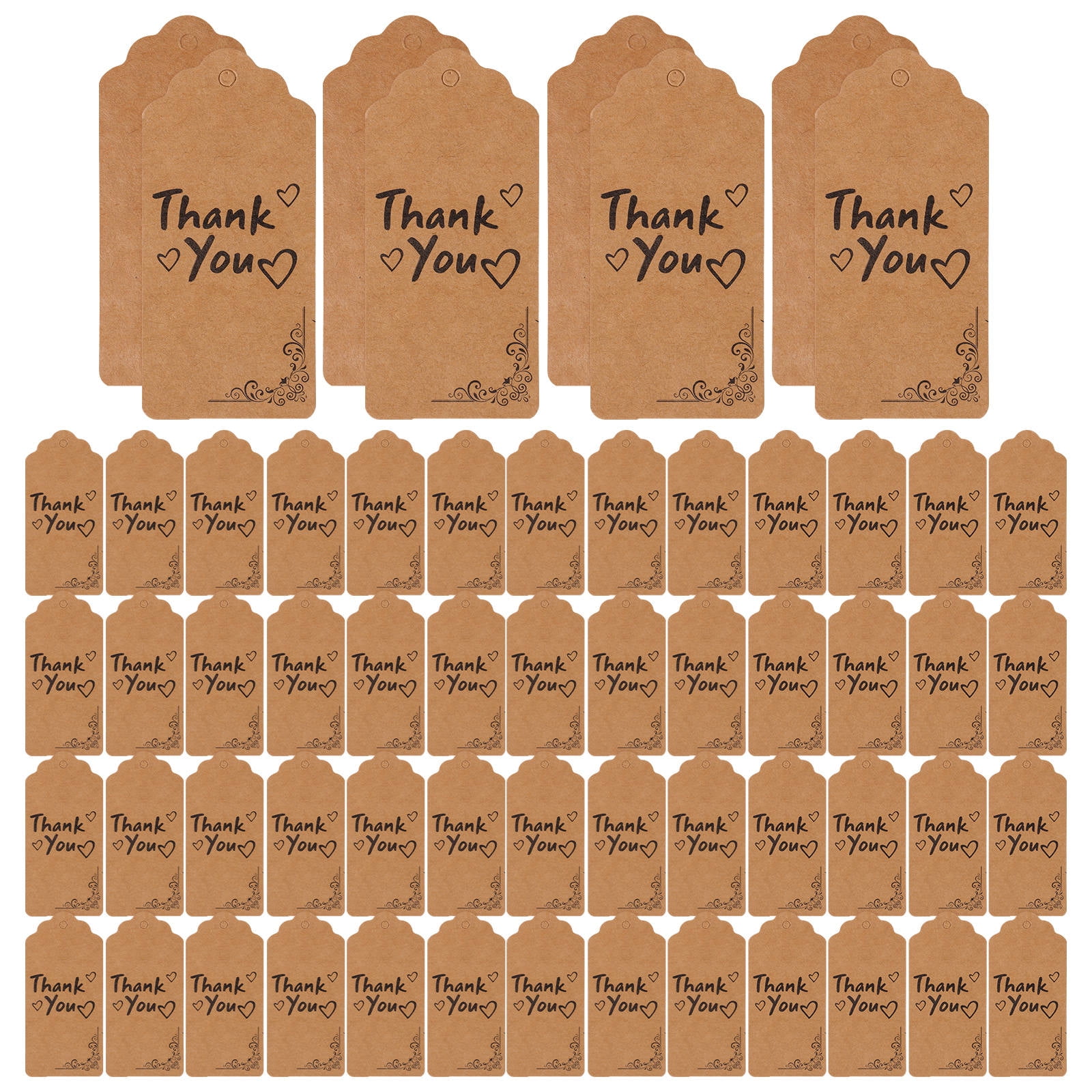 MLINS Thank You Gift Tags with String for Adornment Creative Paper ...