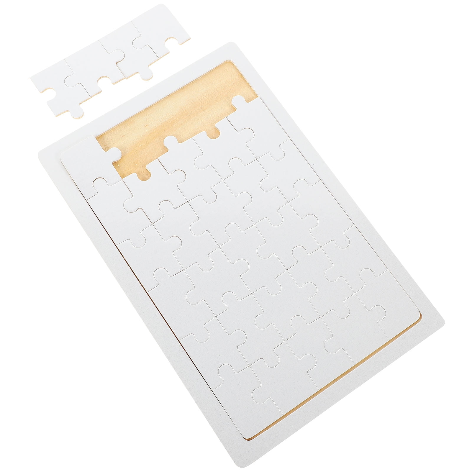 MLINS Thermal Transfer Puzzle Rectangle Blank Puzzle Pieces DIY Craft ...