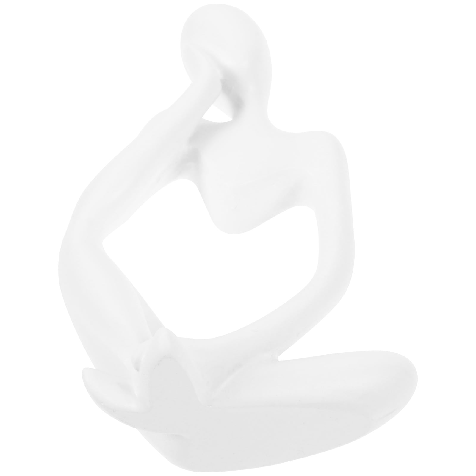 MLINS Thinker Statue Shelf Desktop Bookshelf Decor Abstract Flocking ...