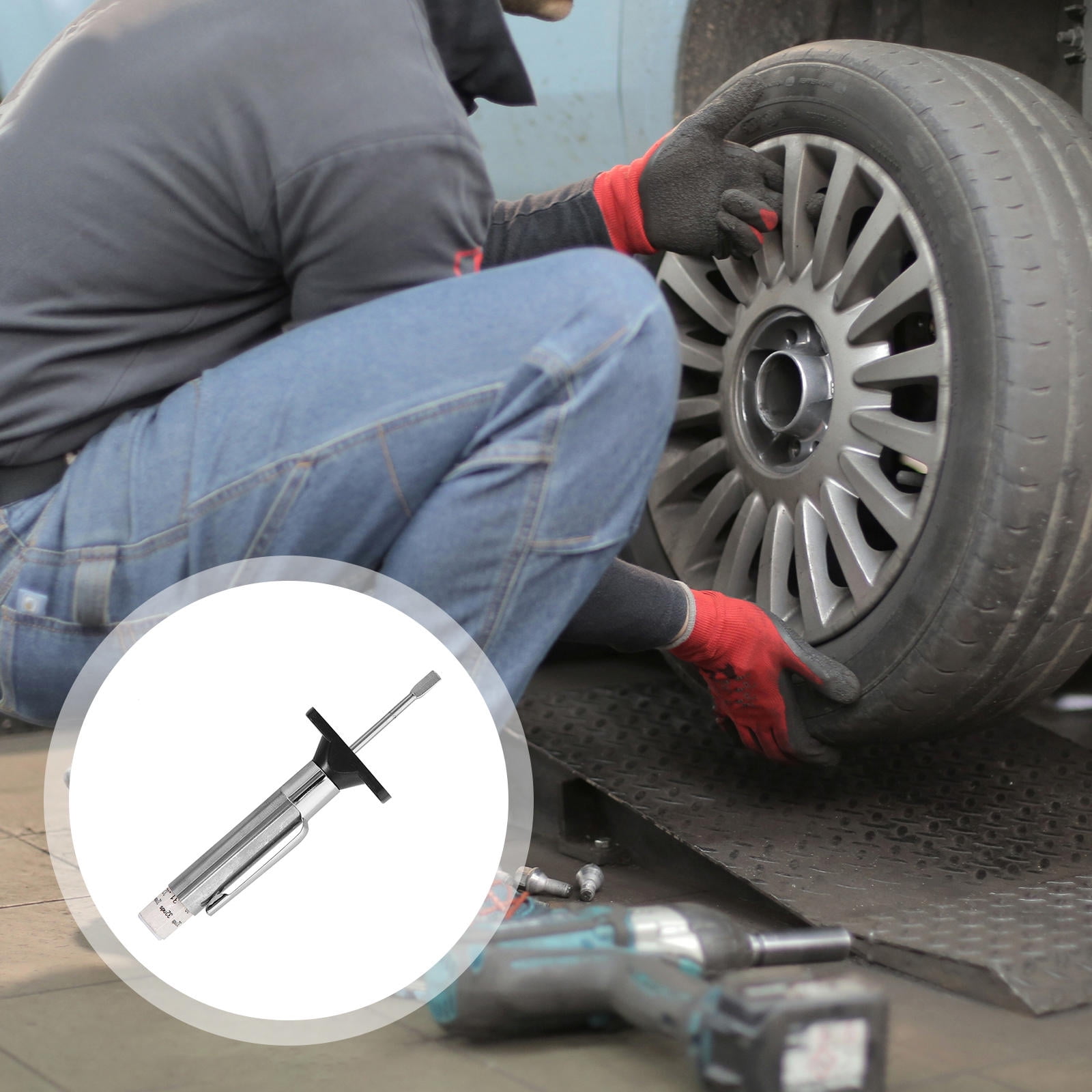 MLINS Tire Tread Depth Gauge Car Tire Depth Measuring Tool Depth Gauge ...