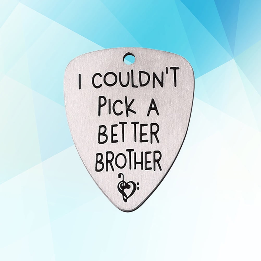 MLINS Titanium Steel Guitar Pick with Carved Letters for Musical Use ...