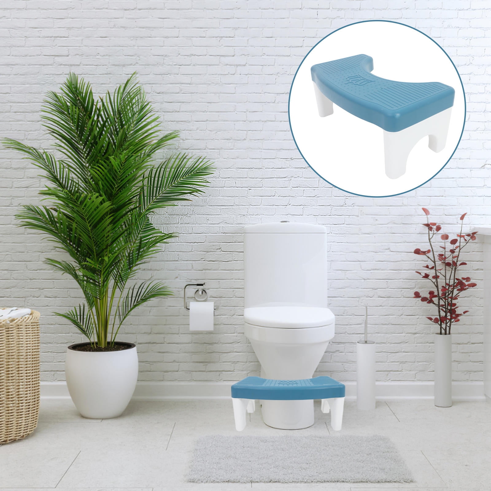 MLINS Toilet Stool Poop Stool for Squatting Posture Portable Plastic ...