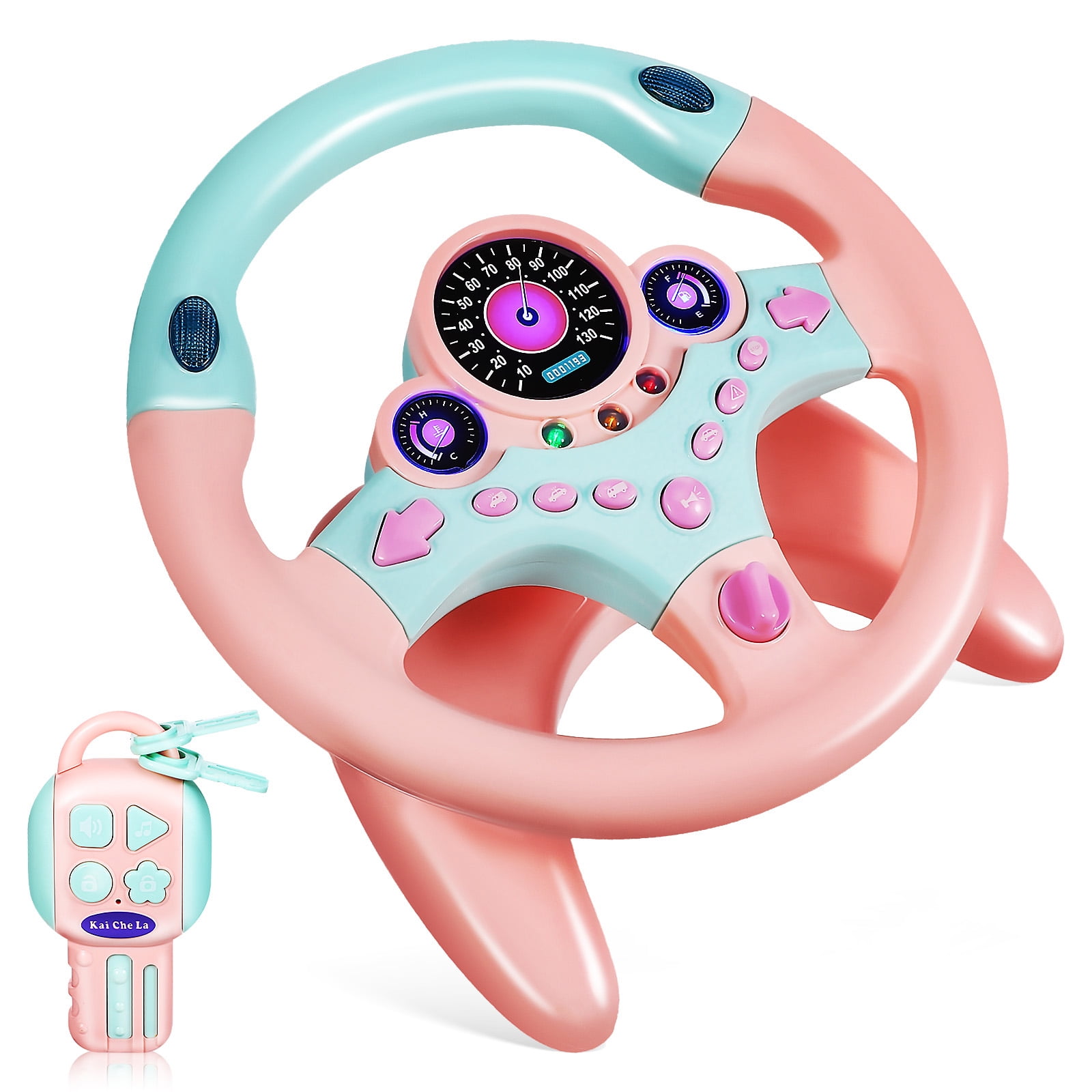 Kids Steering Wheel Driving Simulator Toy 1 Set Simulated Steering ...