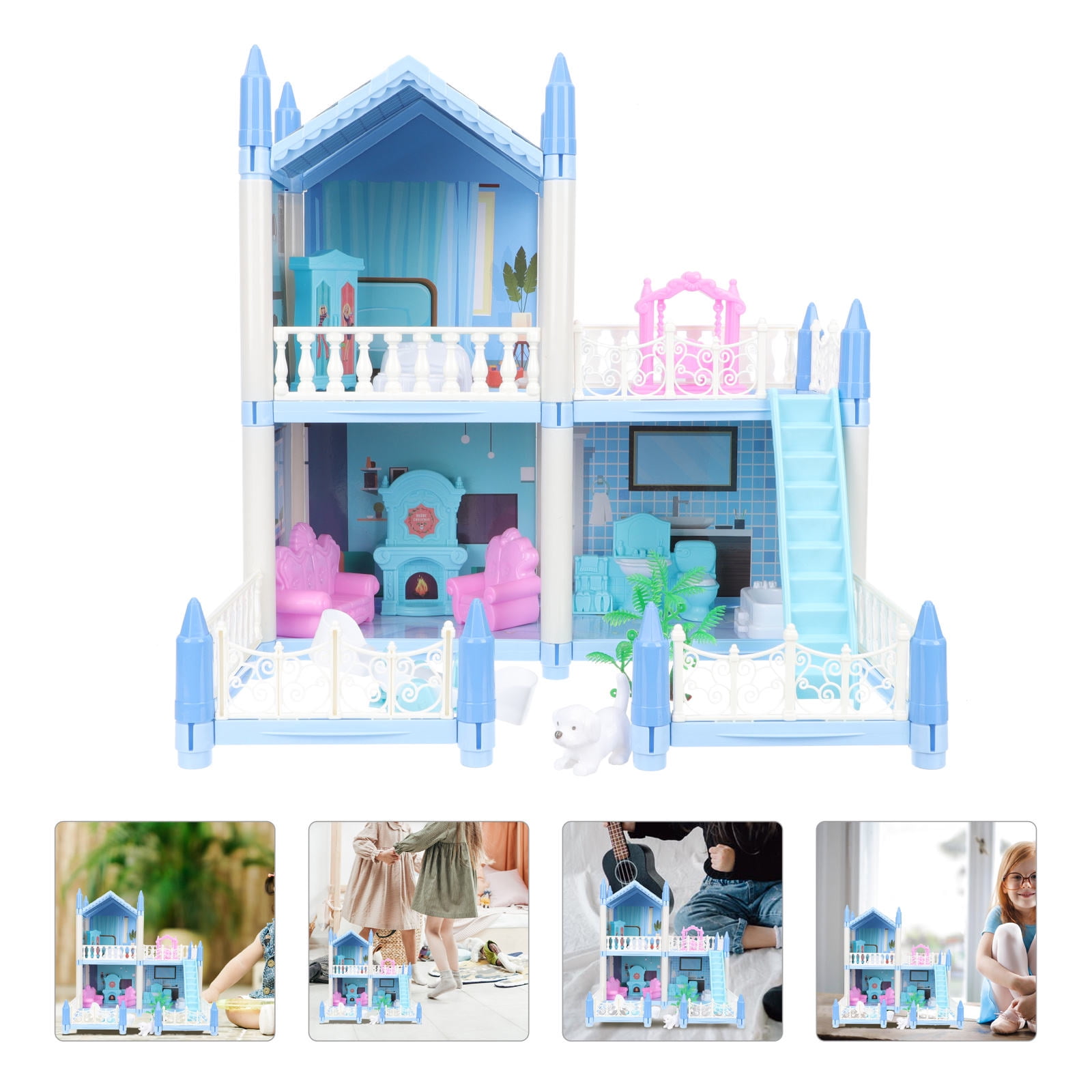 MLINS Toys for Kids Mini House Assemble Villa Model Assembled Child ...